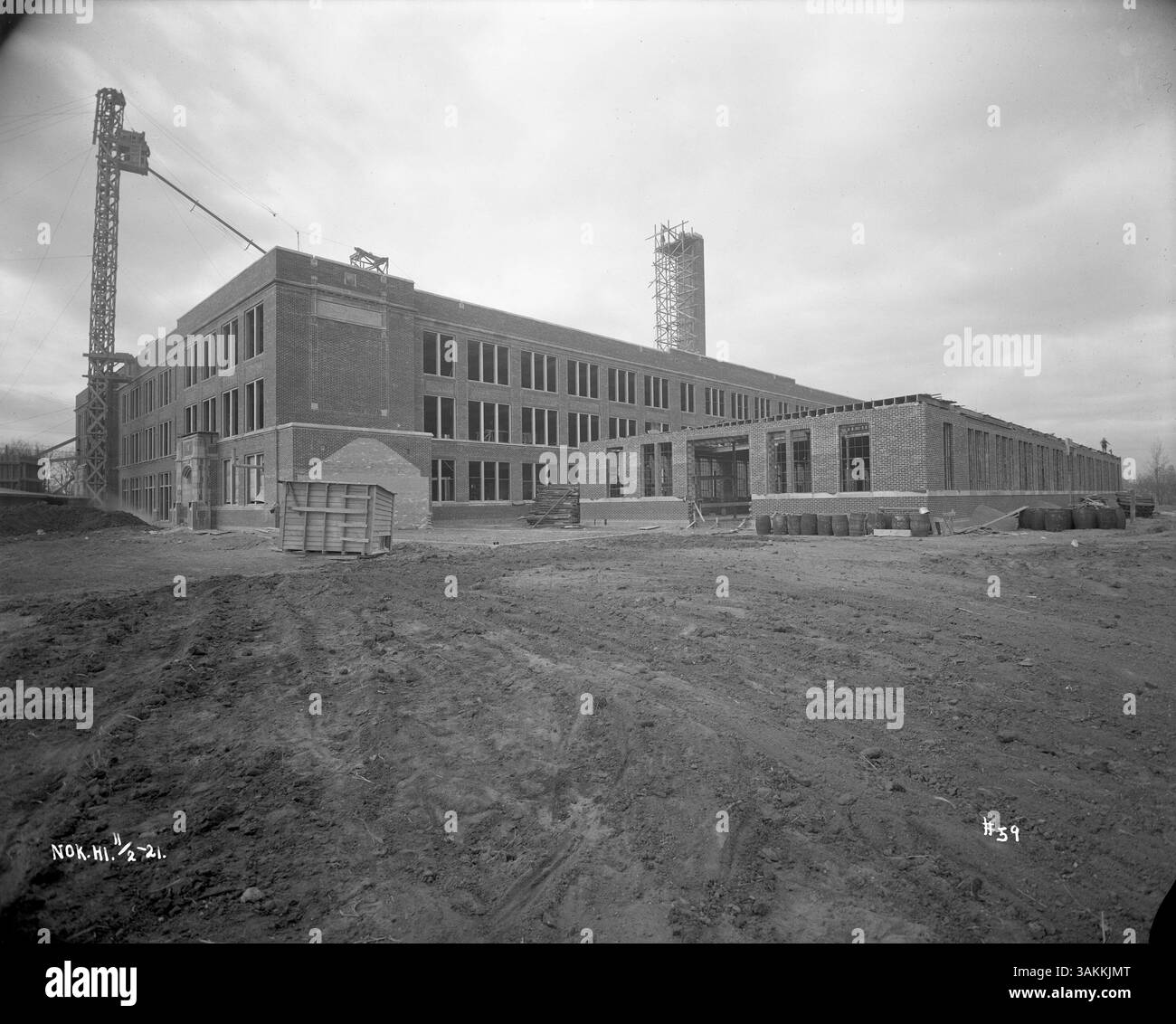 The construction of Roosevelt High School, initially labeled as Nokomis ...