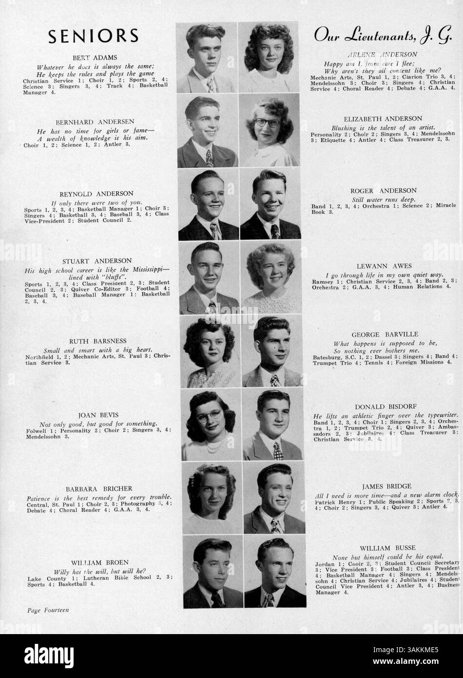 This 1948 'Antler' Yearbook from Minnehaha Academy captures the student ...