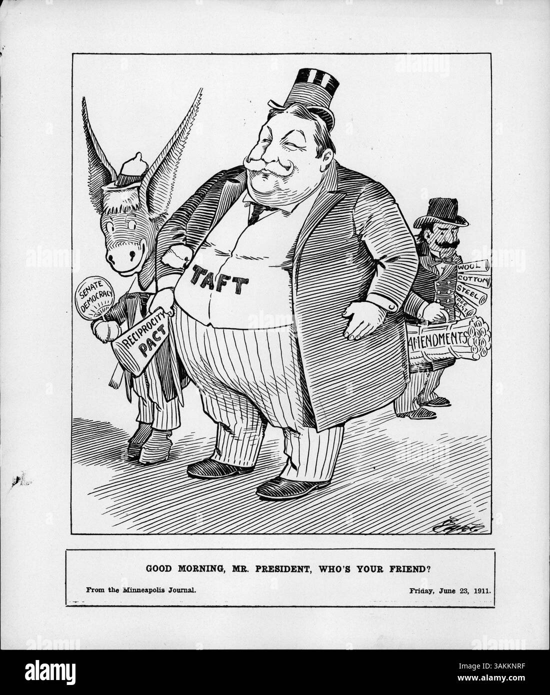 A political cartoon depicts the Democratic Senate (symbolized by a ...