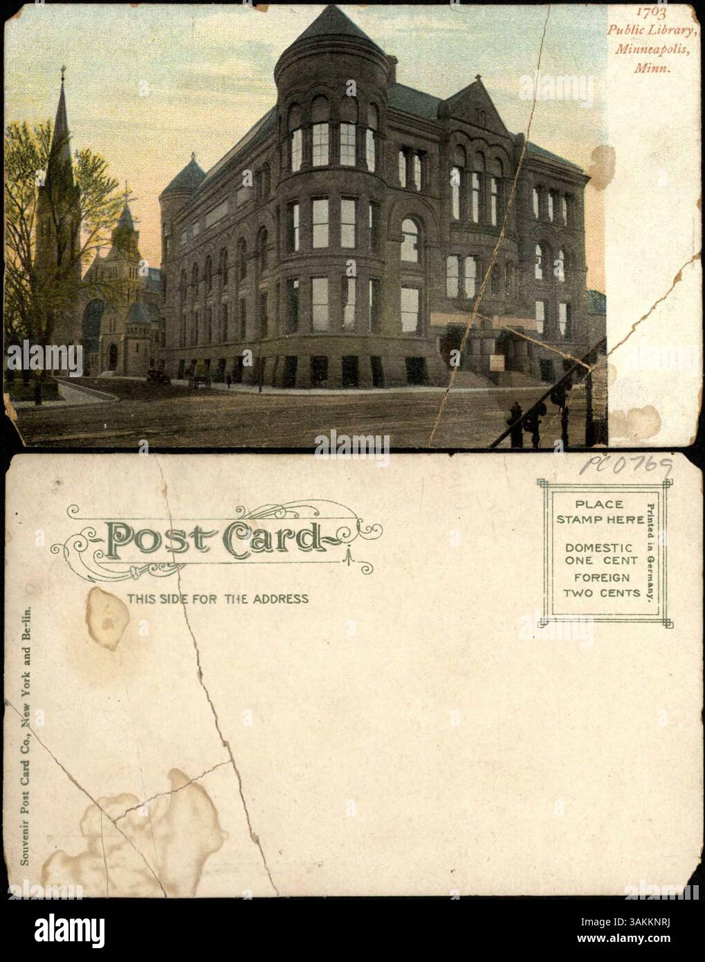 The public library in Minneapolis, Minnesota, is depicted from the ...