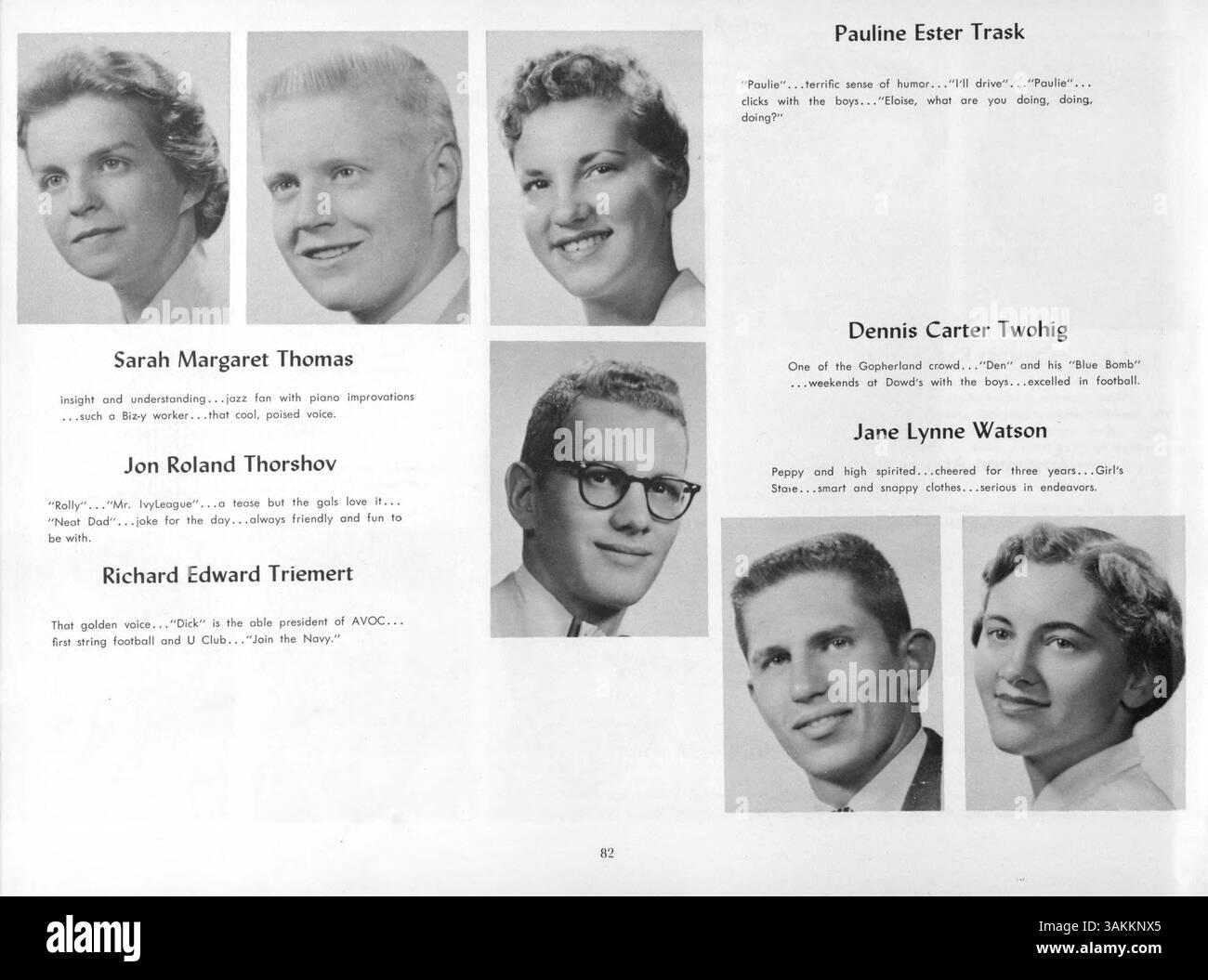 This high school yearbook from 1957, Bisbila '57, records the students ...