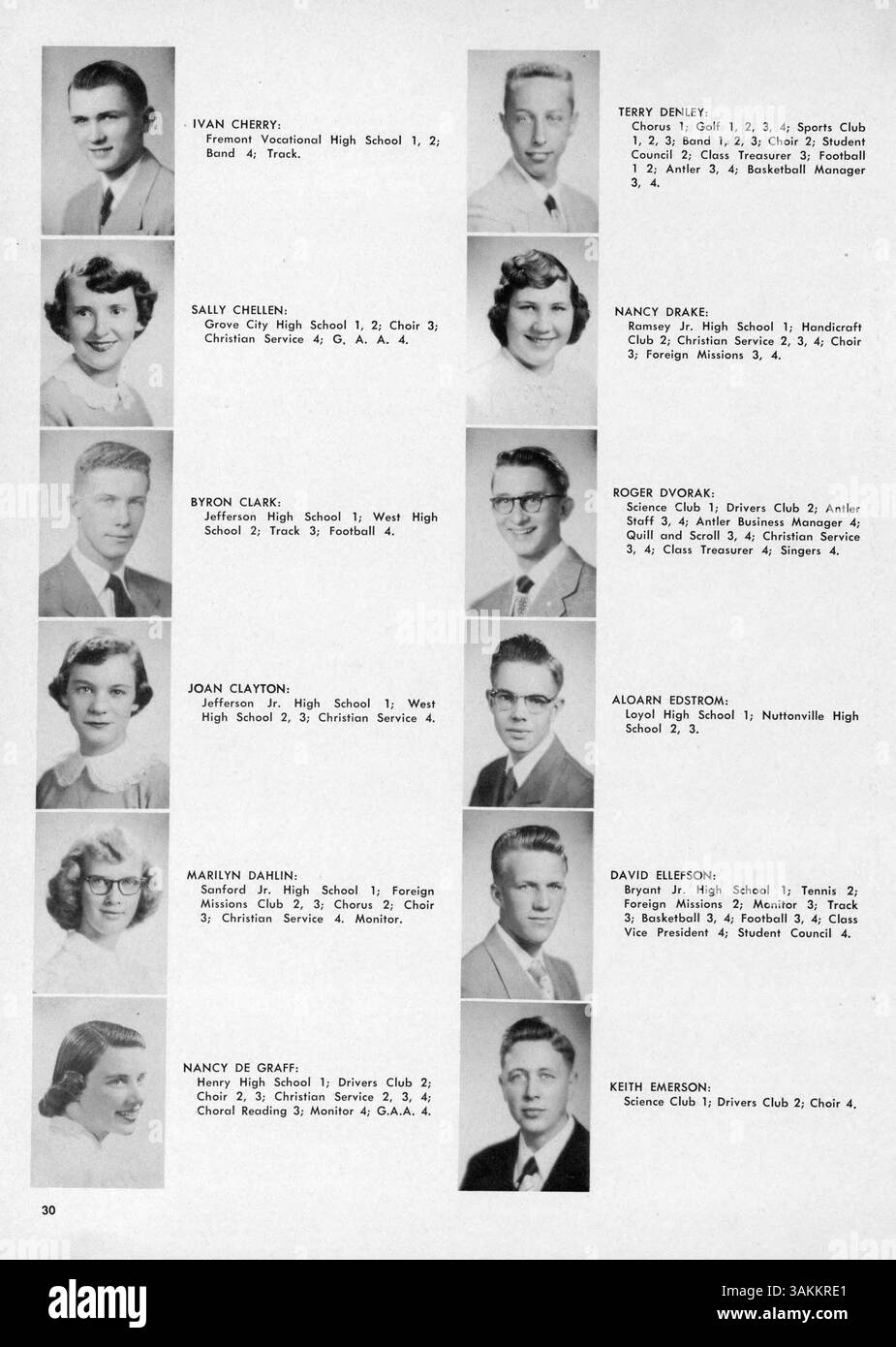 The 1952 Antler yearbook from Minnehaha Academy captures the essence of ...