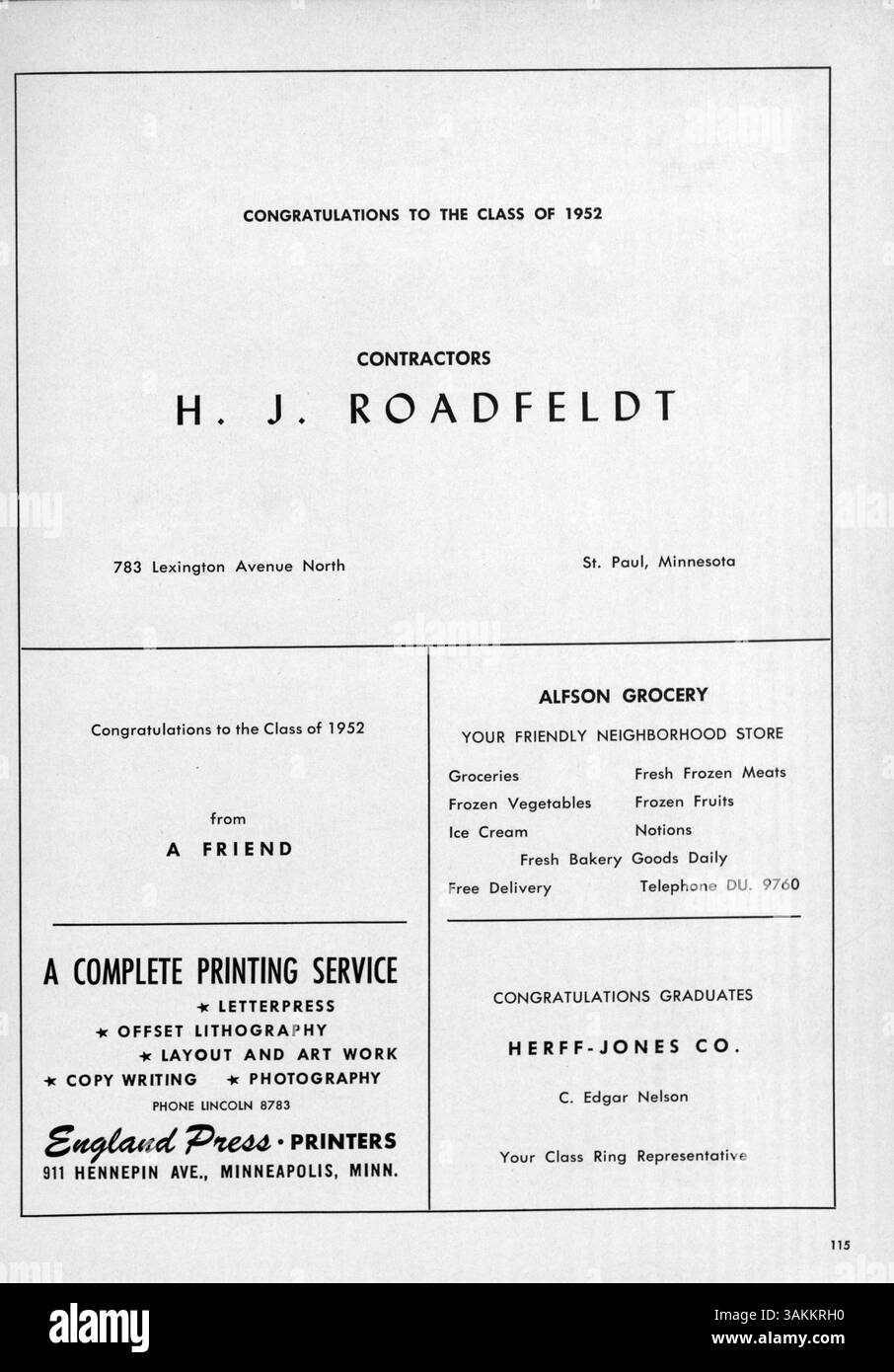 The 1952 Antler yearbook from Minnehaha Academy showcases students ...