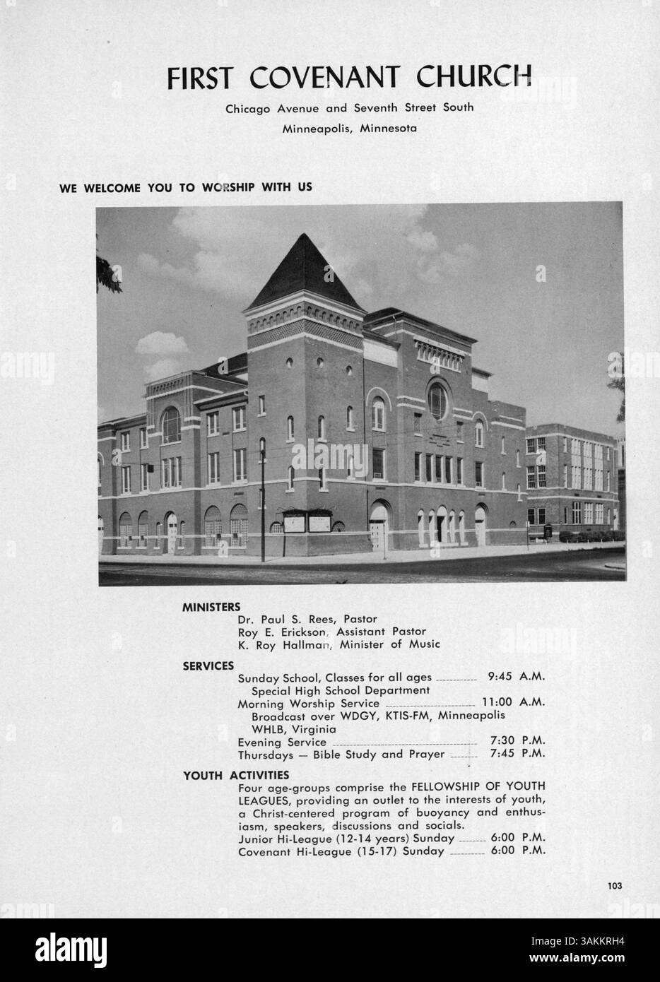 The 1952 'Antler' yearbook from Minnehaha Academy captures the ...