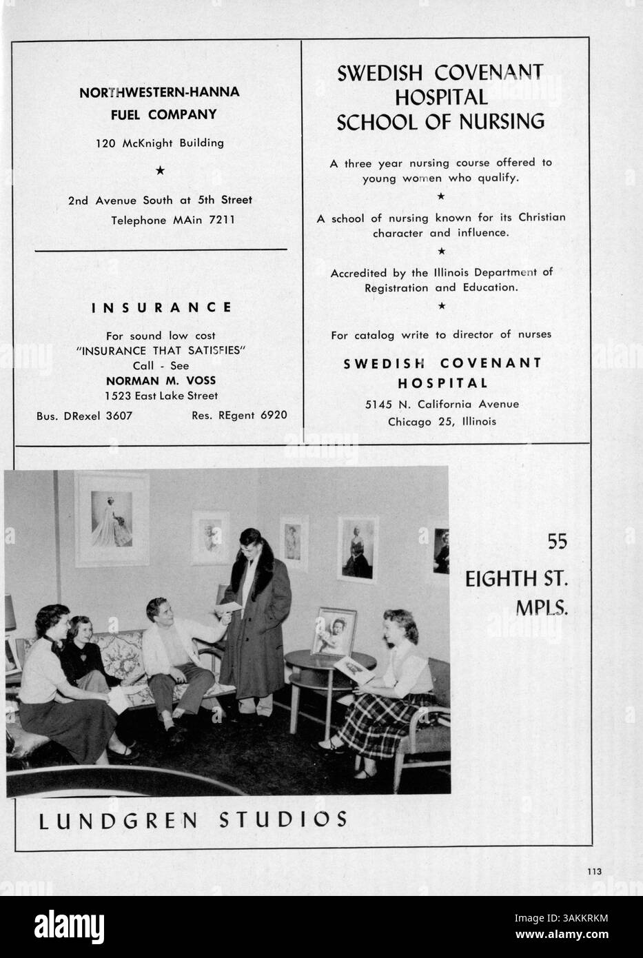 The 1952 Antler yearbook from Minnehaha Academy captures key moments ...