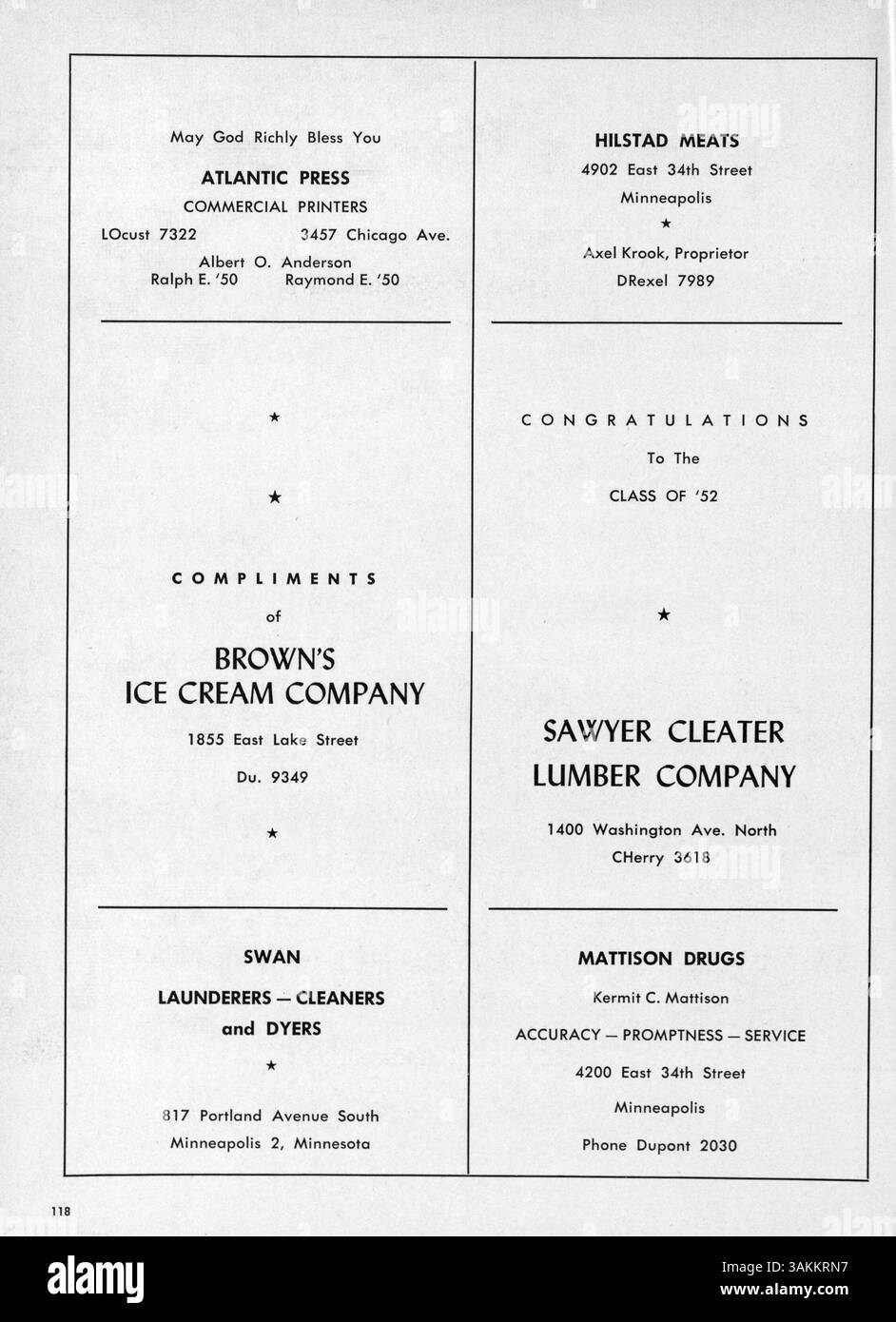 This 1952 edition of Minnehaha Academy’s Antler yearbook records ...