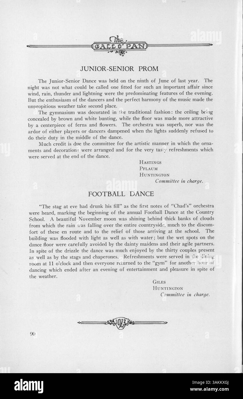 The 1923 edition of the Blake Yearbook, Call-O'-Pan, documents the ...