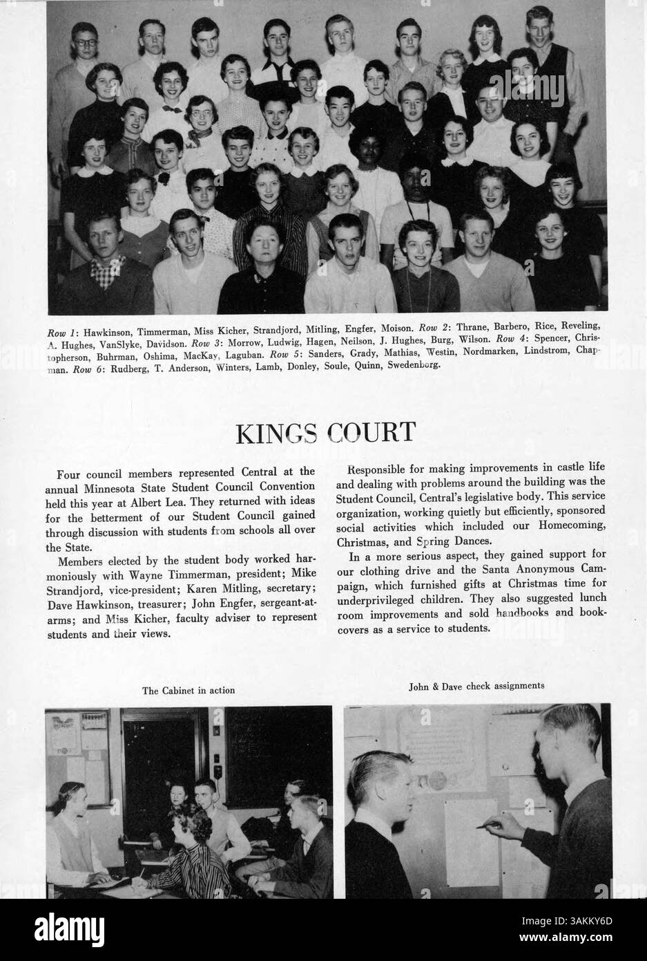 The 1955 edition of Centralian yearbook highlights students, faculty ...