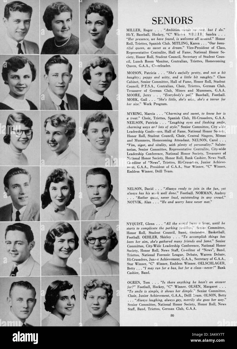 This 1955 Centralian yearbook from Central High School highlights key ...