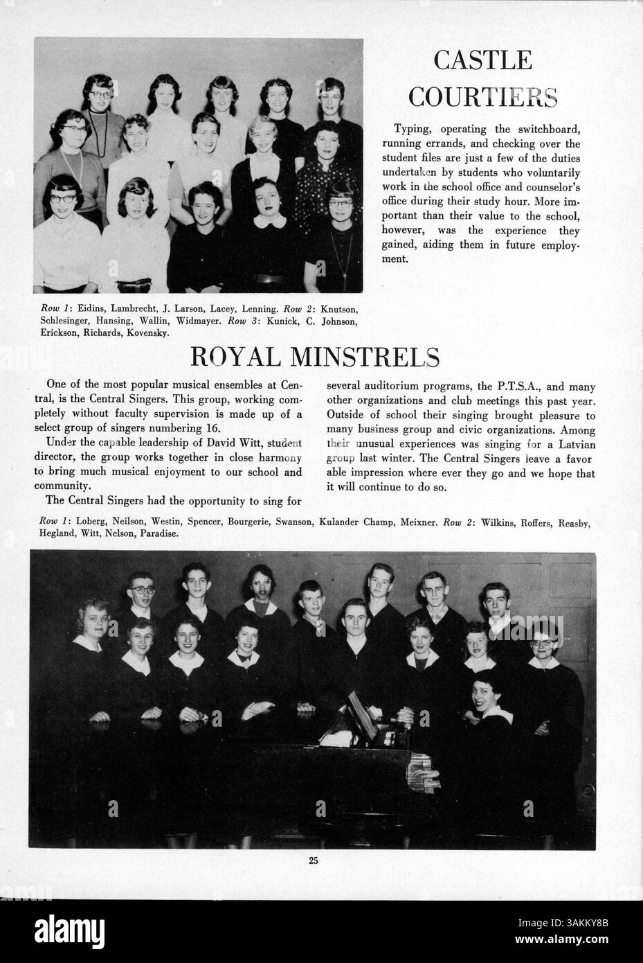 The 1955 Central High Yearbook, Centralian, captures the key events ...