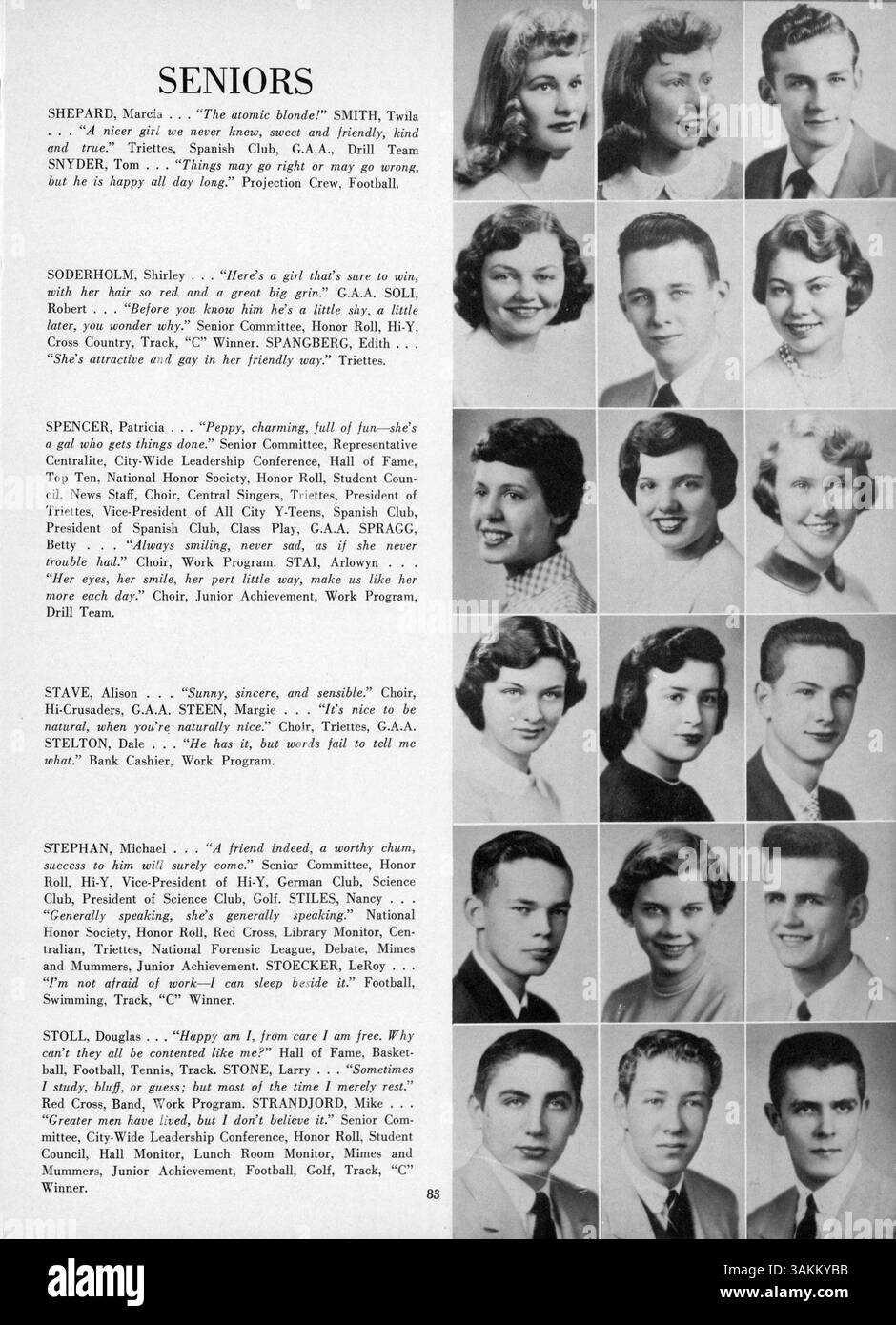 The 1955 Centralian yearbook from Central High documents the student ...