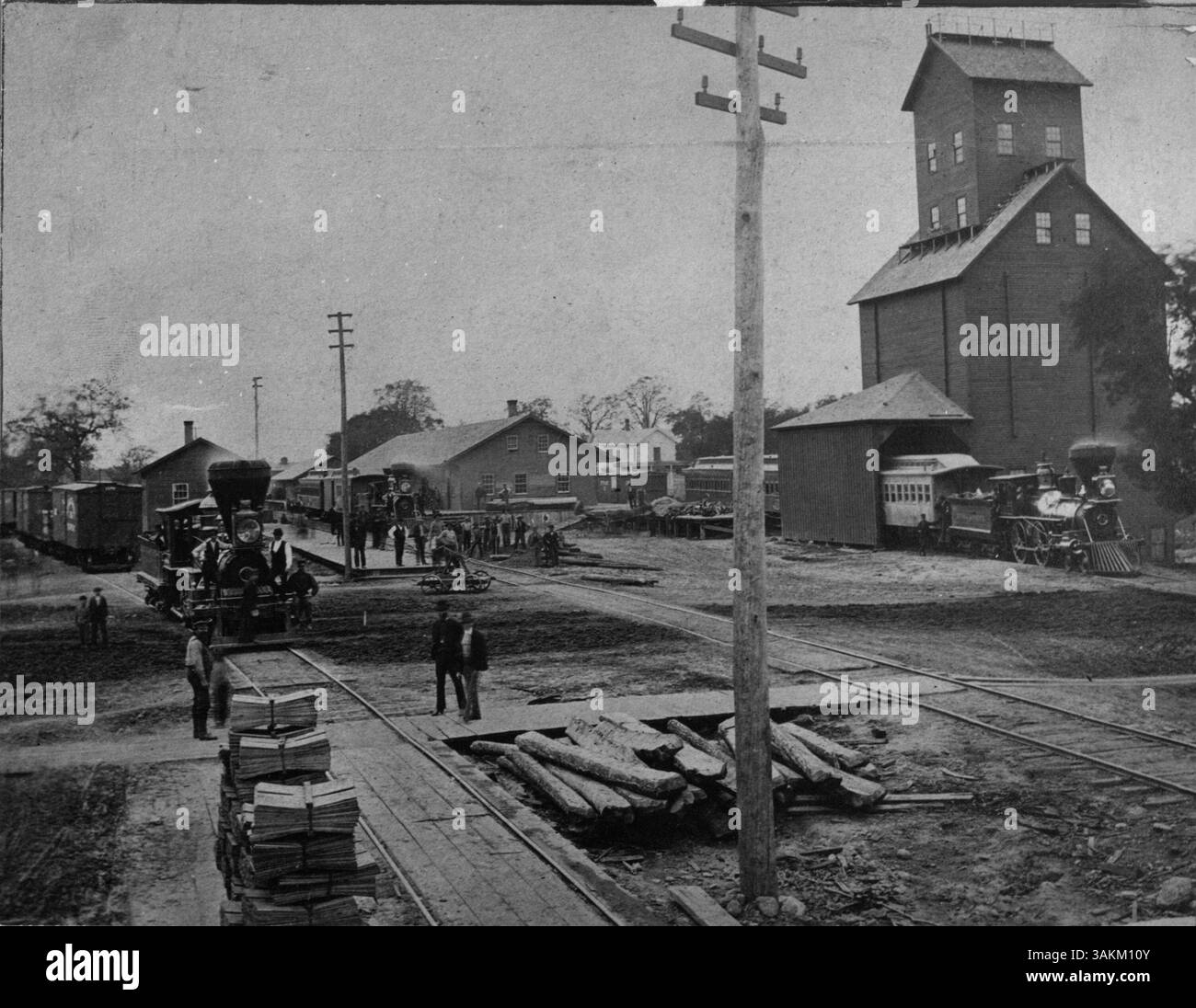 A photograph of the passenger and freight depot for the St. Paul and ...