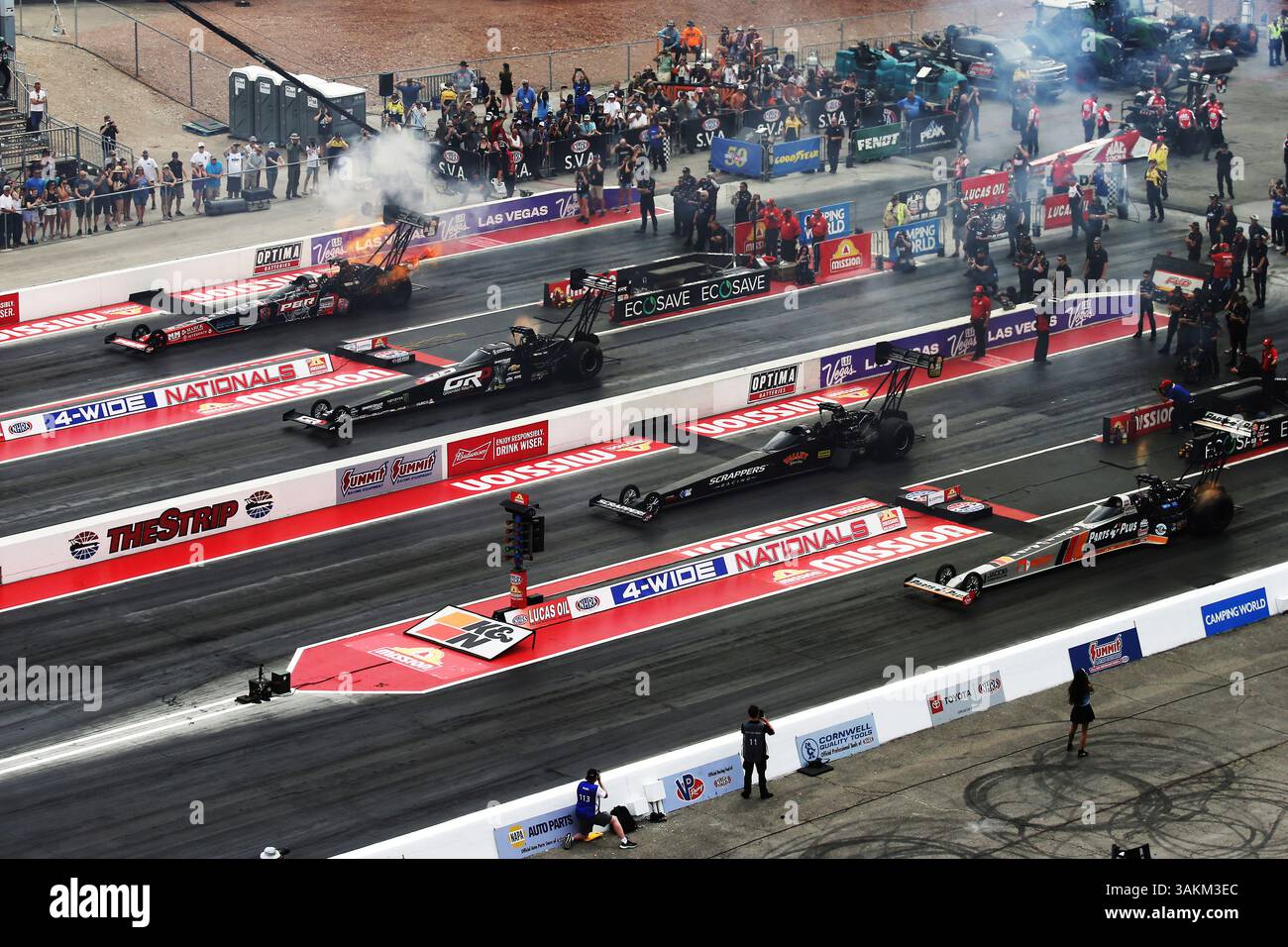 LAS VEGAS, NV - APRIL 12: Scott Palmer (5050 TF) NHRA Top Fuel Dragster ...