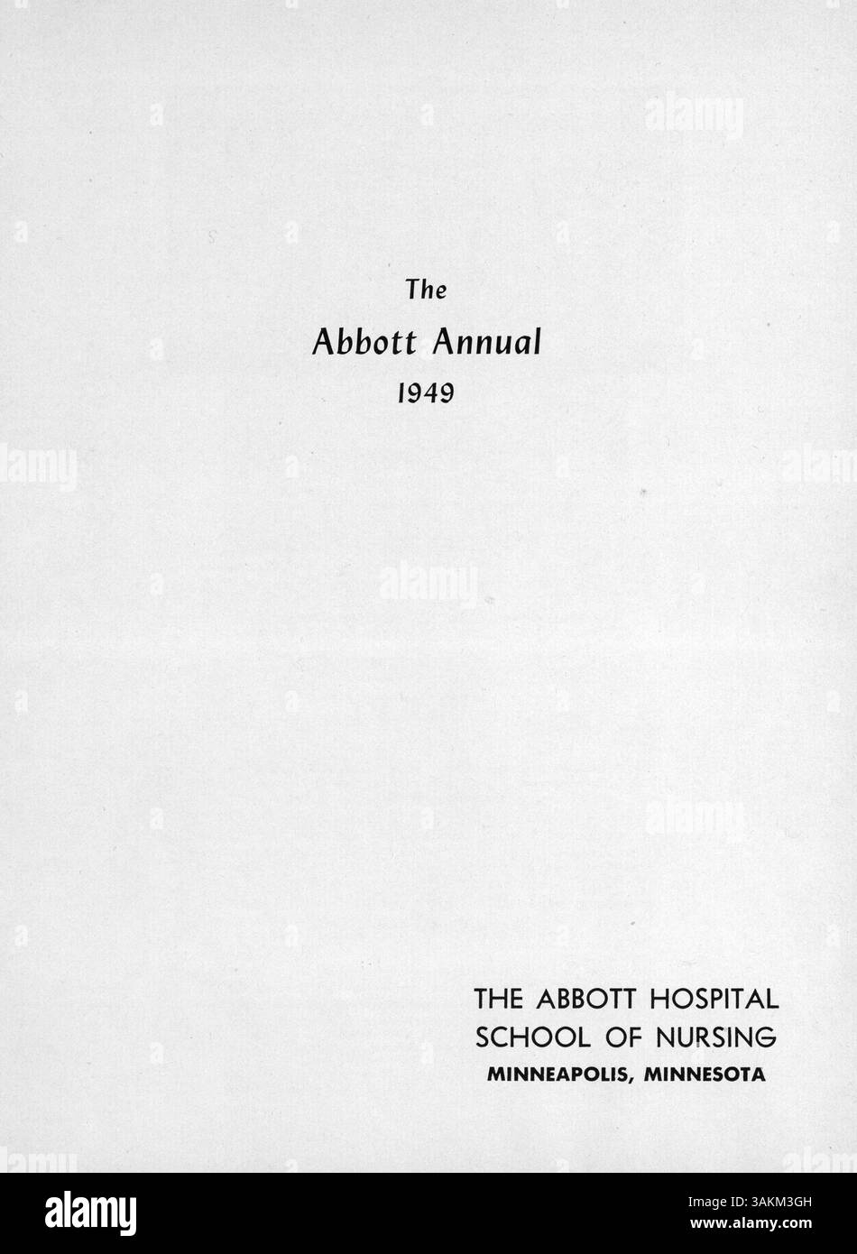This Abbott Hospital School of Nursing yearbook from 1949 highlights ...