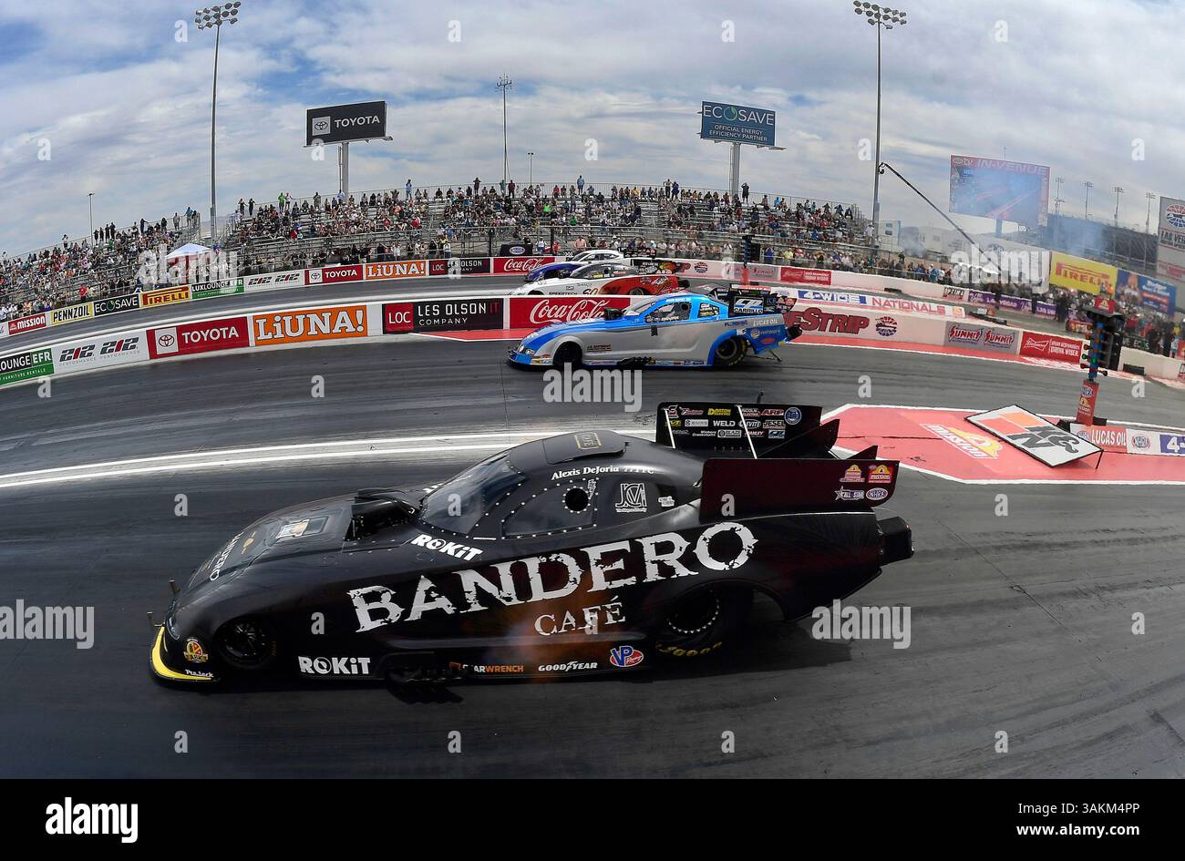 LAS VEGAS, NV - APRIL 12: Funny Car drivers, from bottom, Alexis ...