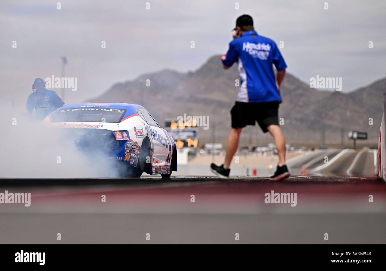 LAS VEGAS, NV - APRIL 12: Pro Stock driver Greg Anderson does his ...