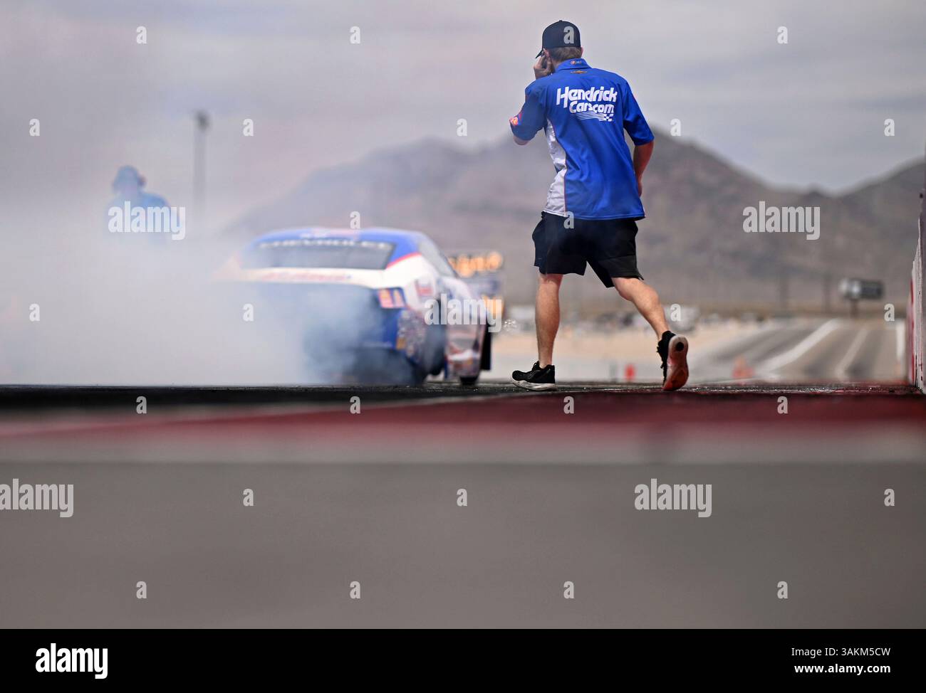 LAS VEGAS, NV - APRIL 12: Pro Stock driver Greg Anderson does his ...
