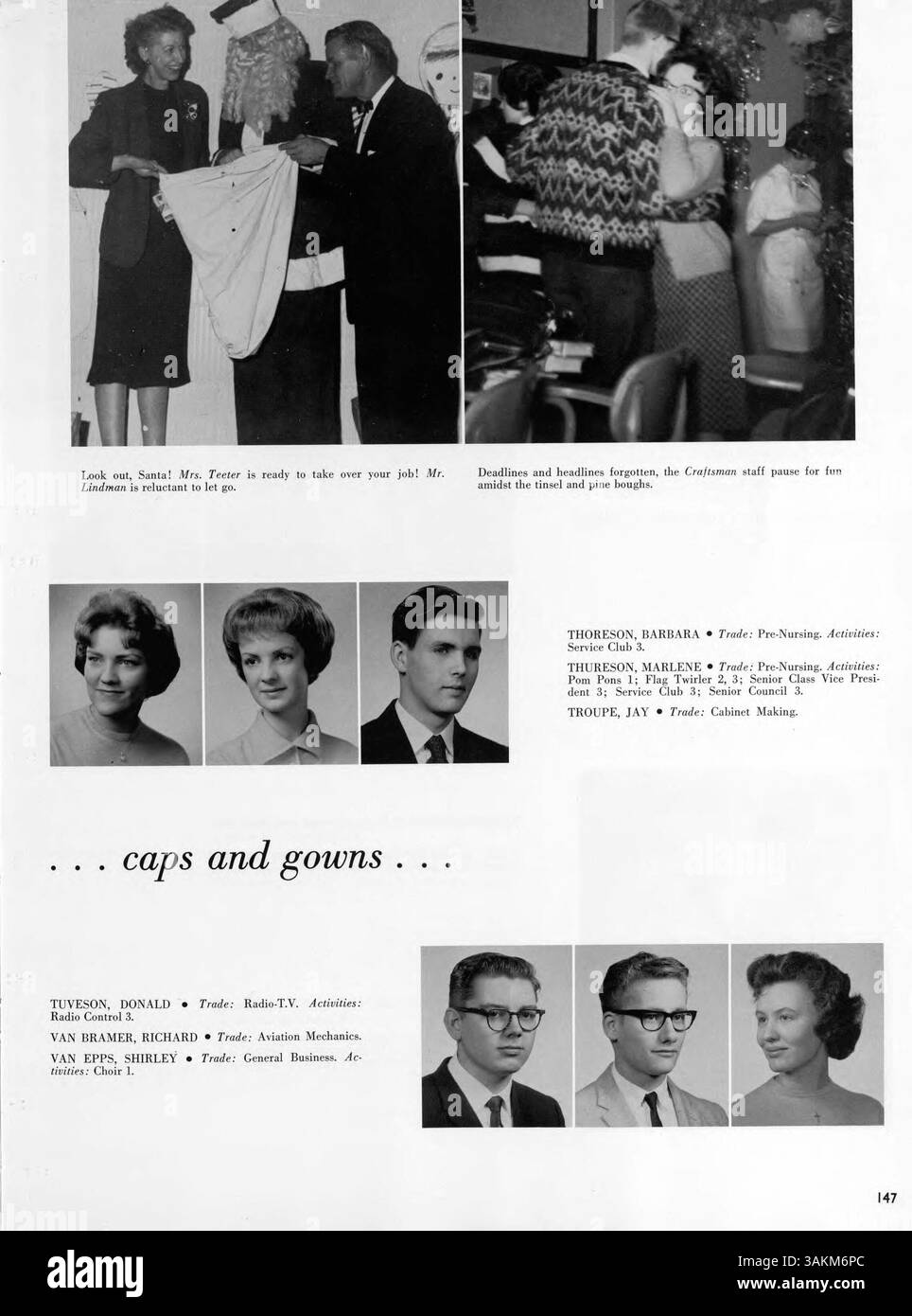 This 1962 vocational yearbook documents the students, teachers, clubs ...
