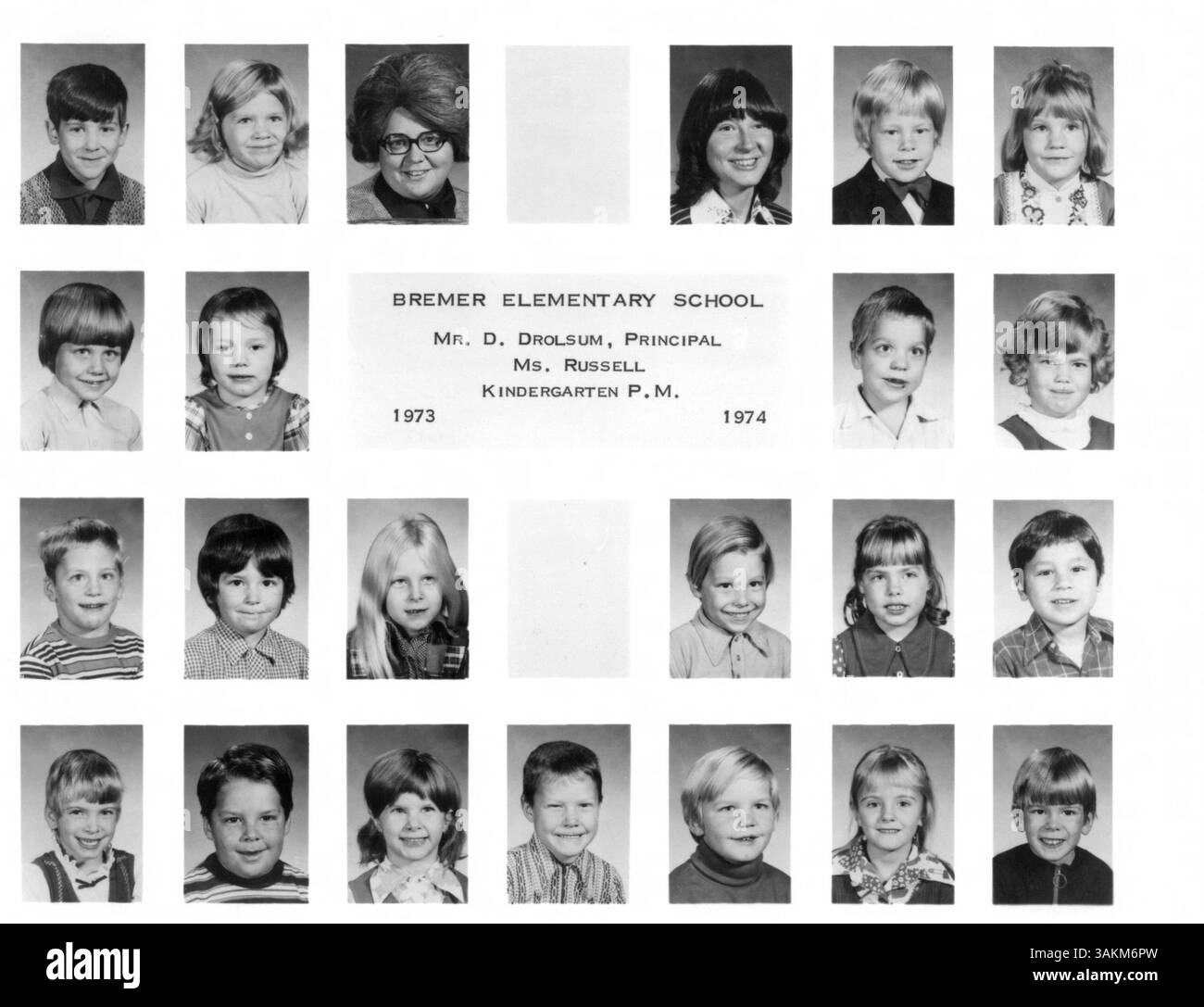 The Bremer Elementary yearbook from 1974 features class photos from the ...