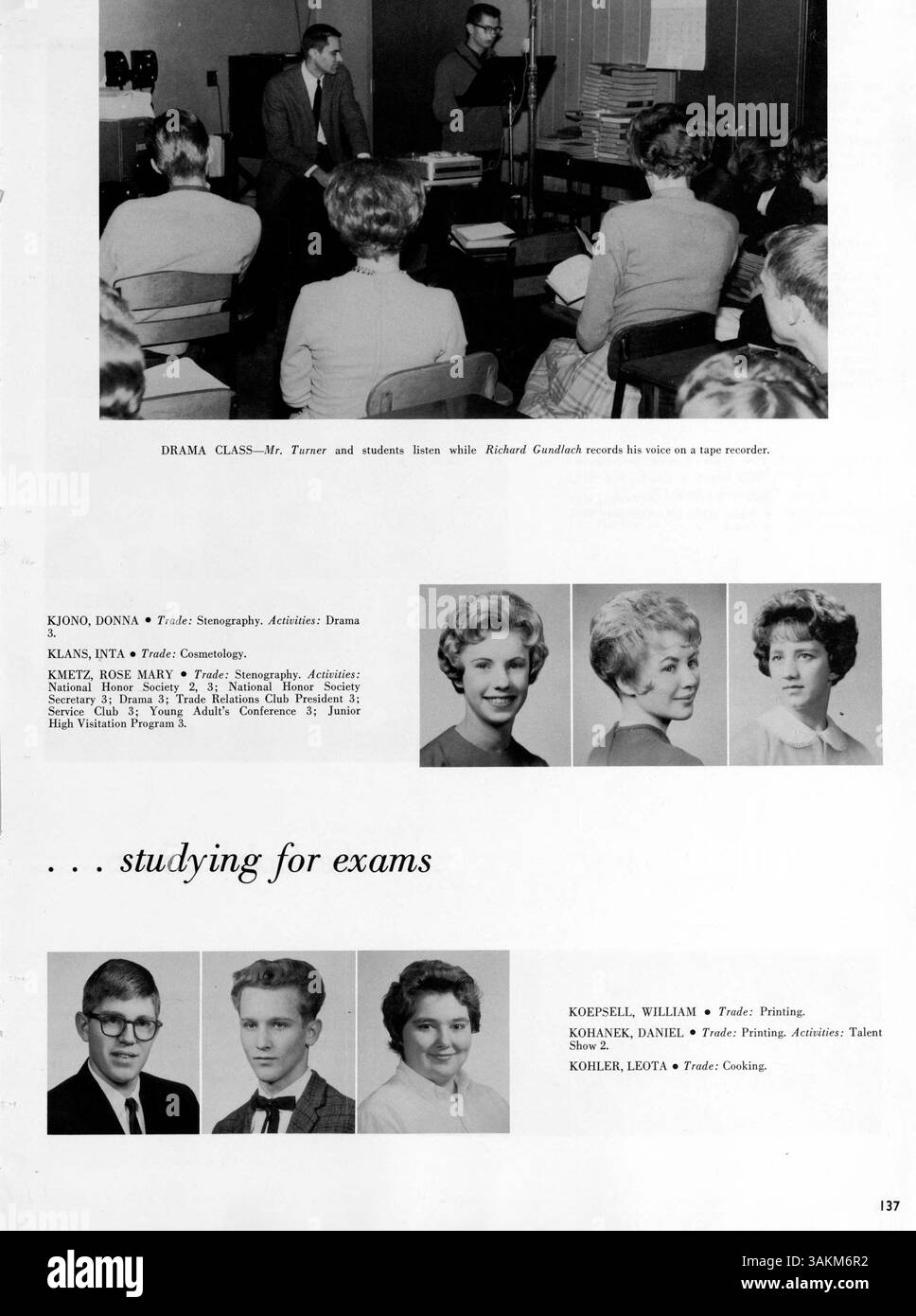 This 1962 vocational yearbook documents the students, teachers, clubs ...
