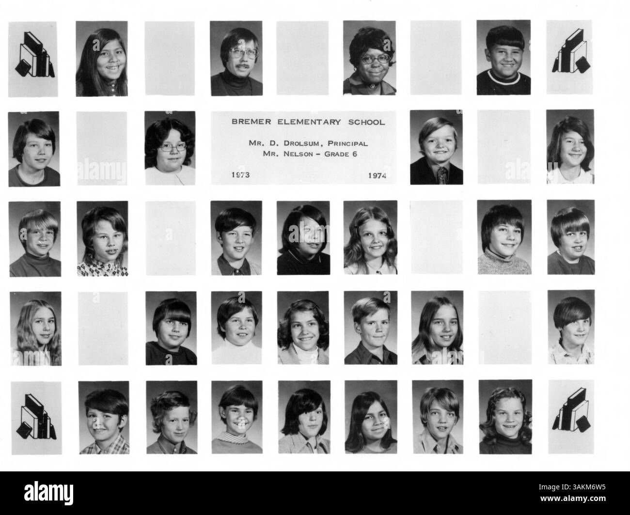 The Bremer Elementary Yearbook (1973-1974) includes class photos of ...