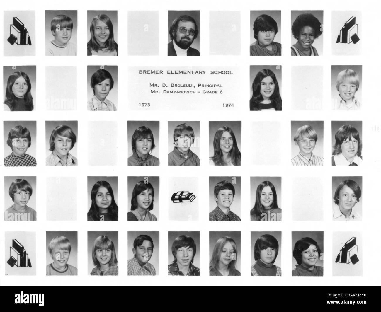 This yearbook from Bremer Elementary School (1973-1974) features class ...