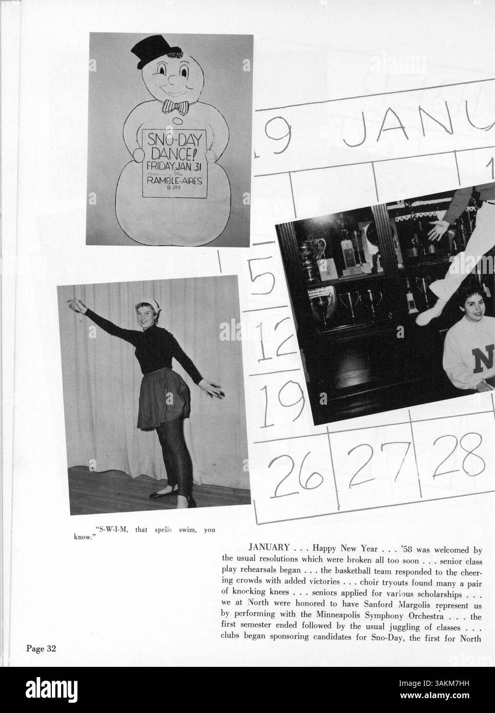 The 1958 Polaris Yearbook from North High reflects the school community ...