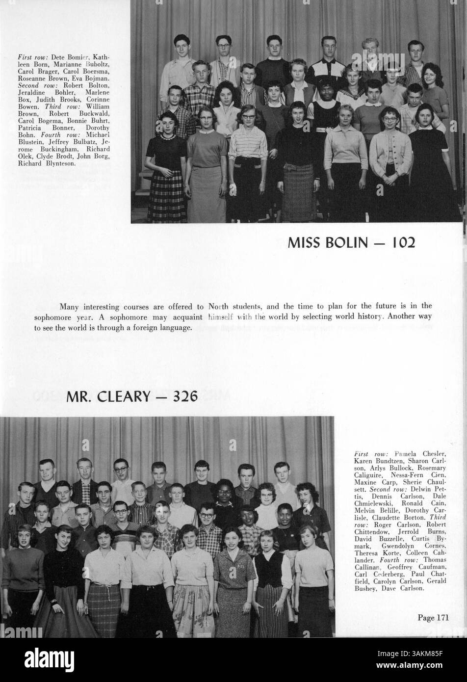 This 1958 North High Yearbook by Polaris documents the students ...