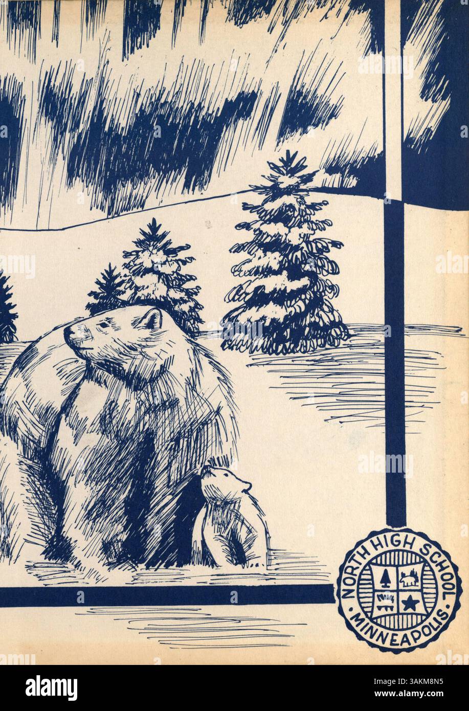 The 1958 Polaris Yearbook from North High School documents the 1957 ...