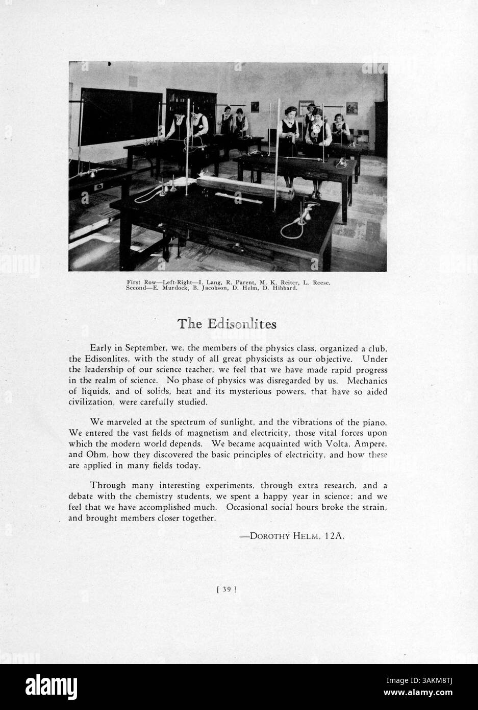 The 1933 yearbook from the Academy of Holy Angels captures the students ...