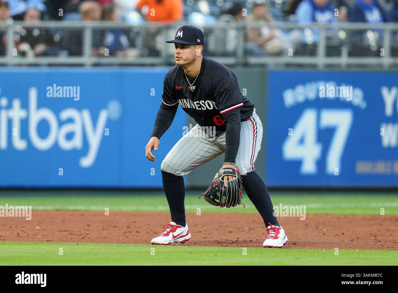 April 8, 2025: Minnesota Twins third baseman Jose Miranda (64) is seen ...