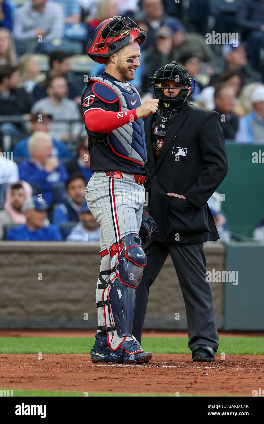 April 8, 2025: Minnesota Twins catcher Ryan Jeffers (27) is seen during ...