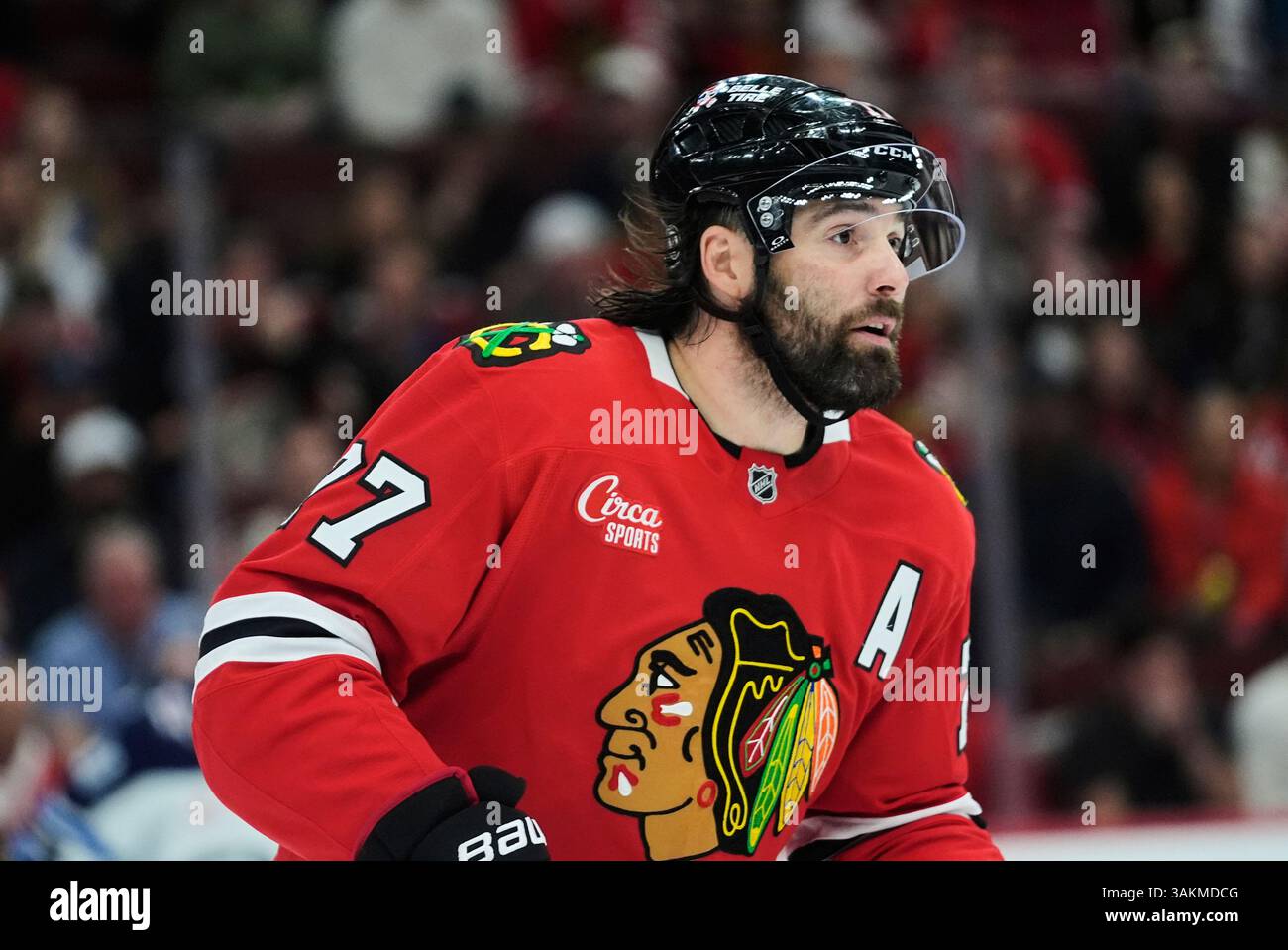 Chicago Blackhawks left wing Patrick Maroon (77) plays during the ...