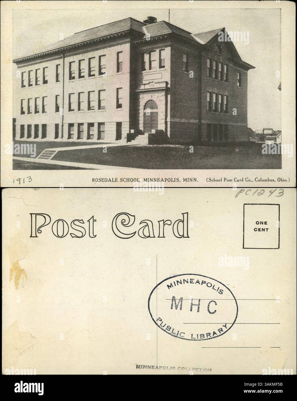 Rosedale School, located in Minneapolis, Minnesota, is depicted in this ...