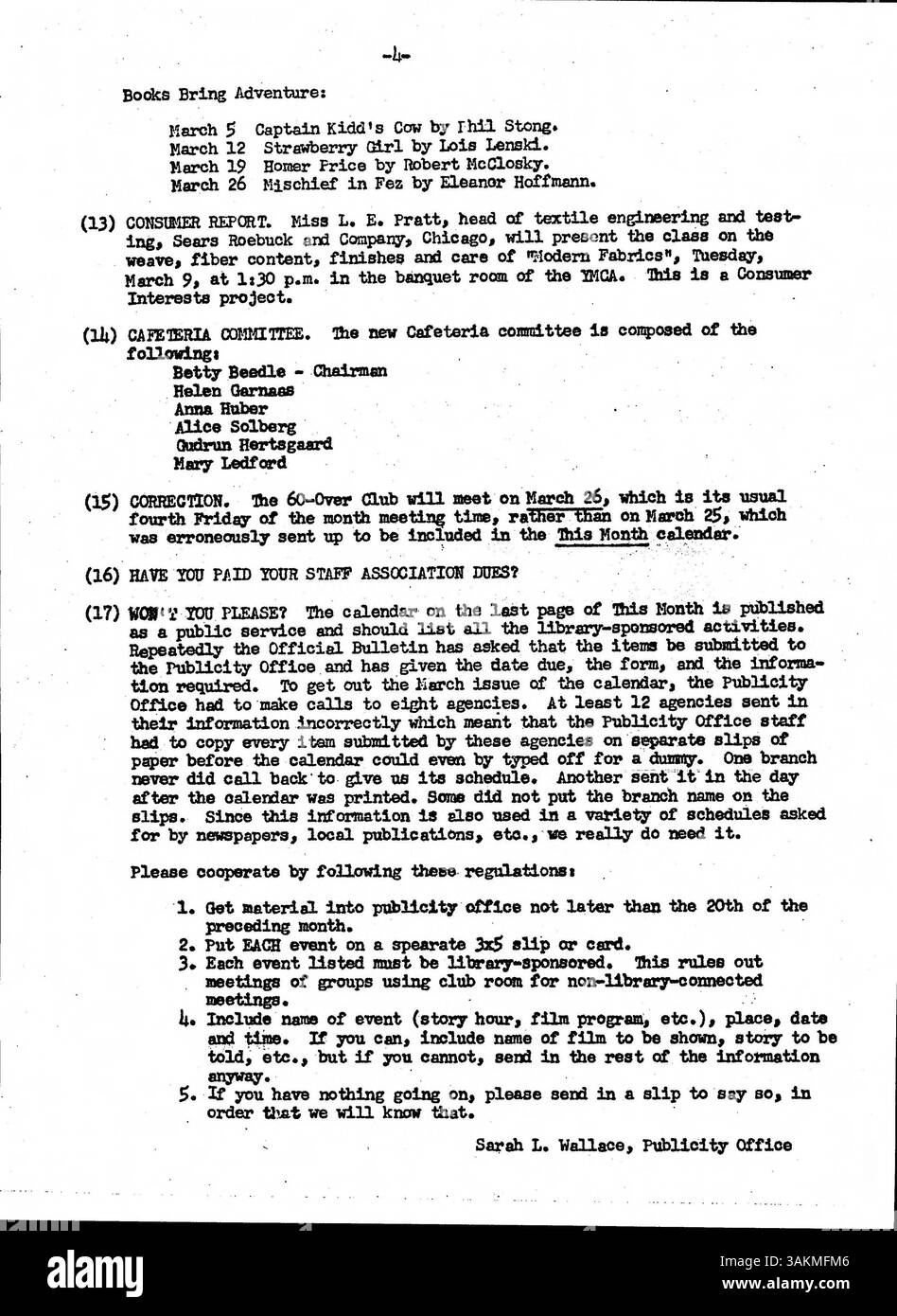 The 1954 weekly bulletin for Minneapolis Public Library employees ...