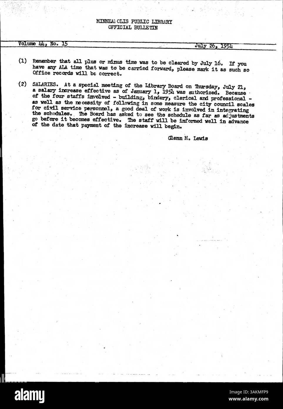 The 1954 edition of the Minneapolis Public Library Official Bulletin ...