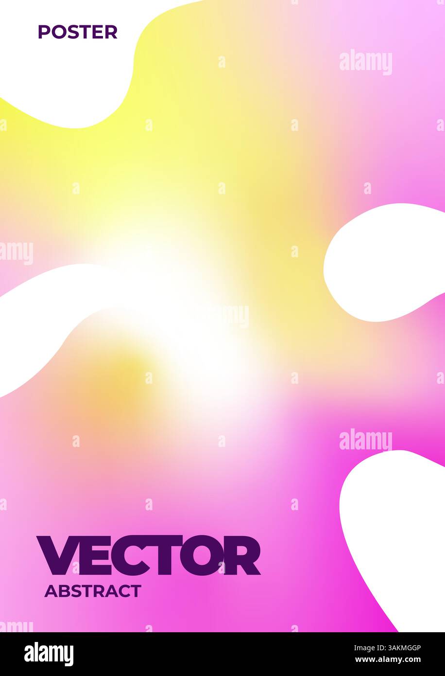 yellow and pink fluid gradient shapes on white Stock Vector Image & Art ...