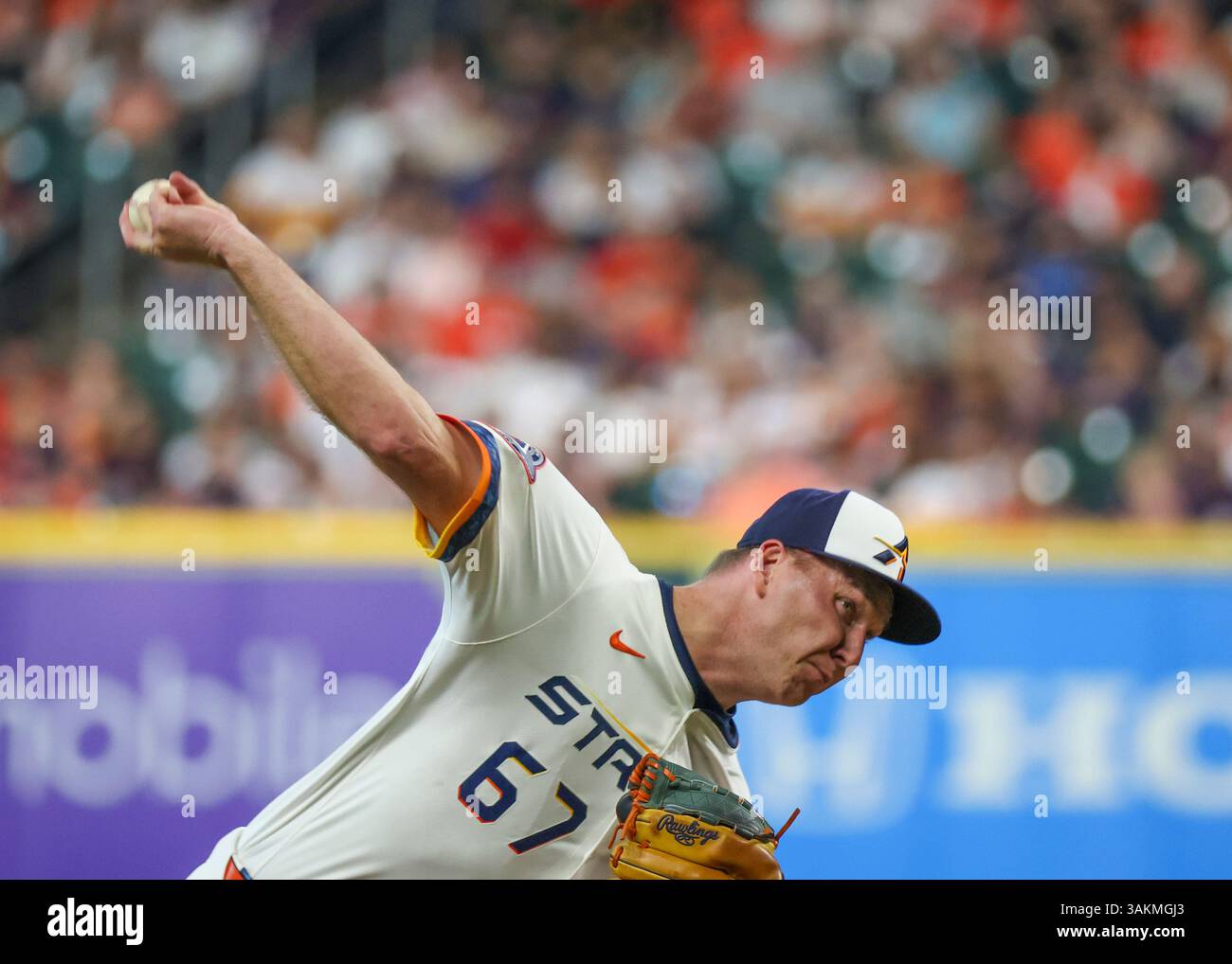 HOUSTON, TX - APRIL 12: Houston Astros starting pitcher Ryan Gusto (67 ...