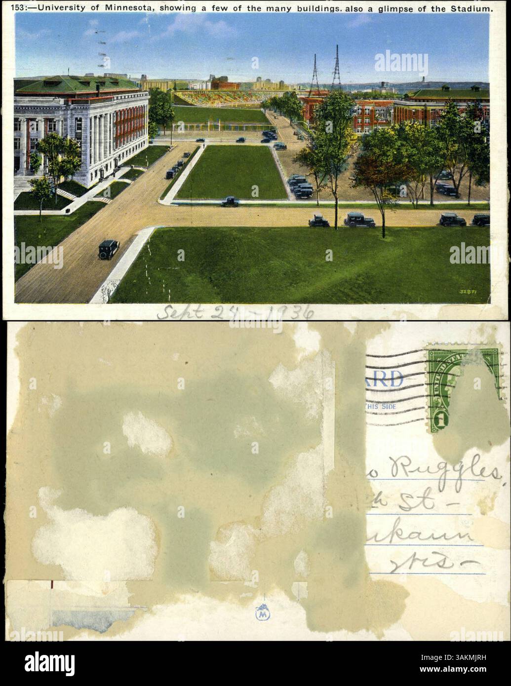 An aerial view of the University of Minnesota campus, highlighting ...