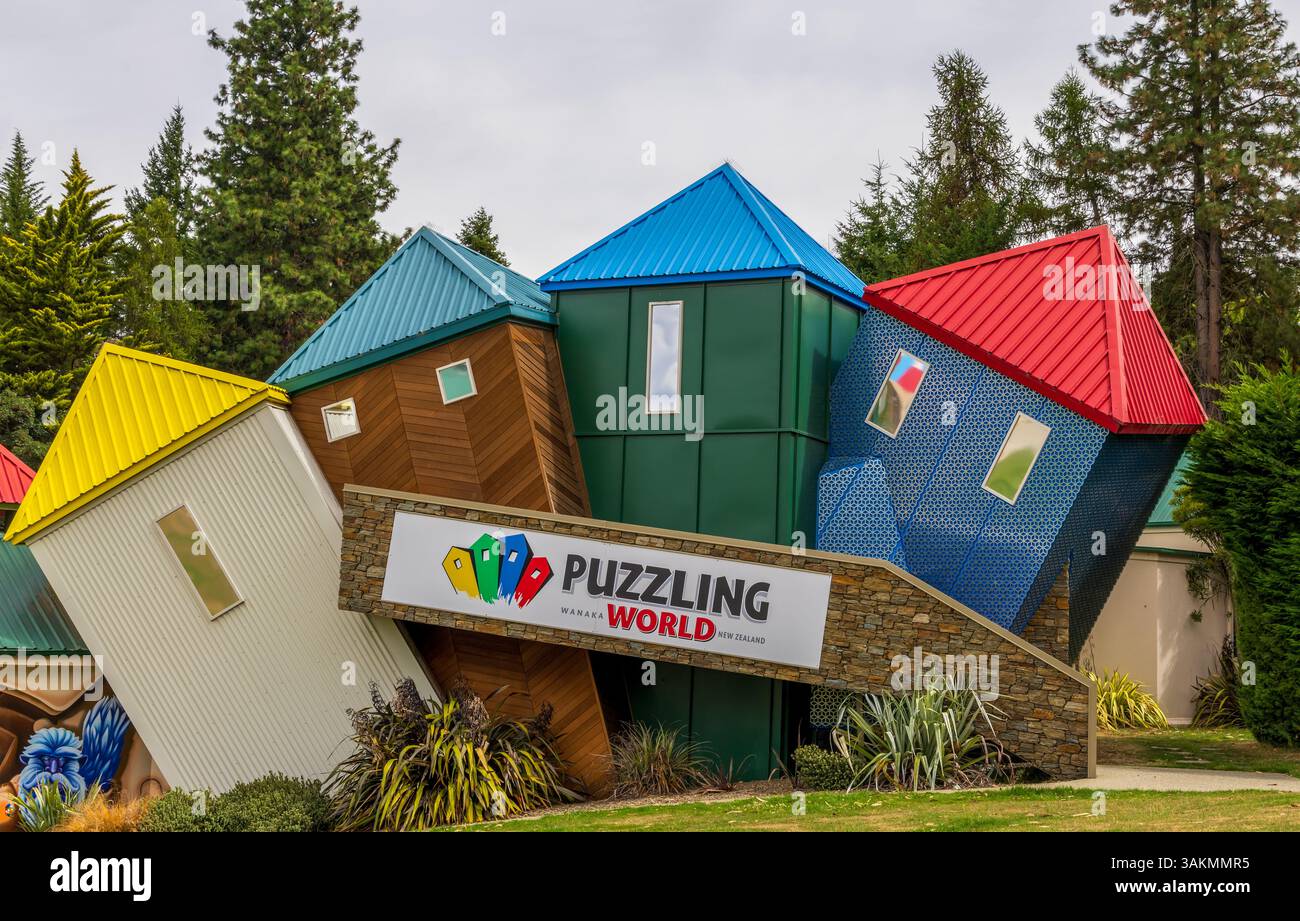 Wanaka, New Zealand - March 1, 2025: Puzzling World, a tourist ...