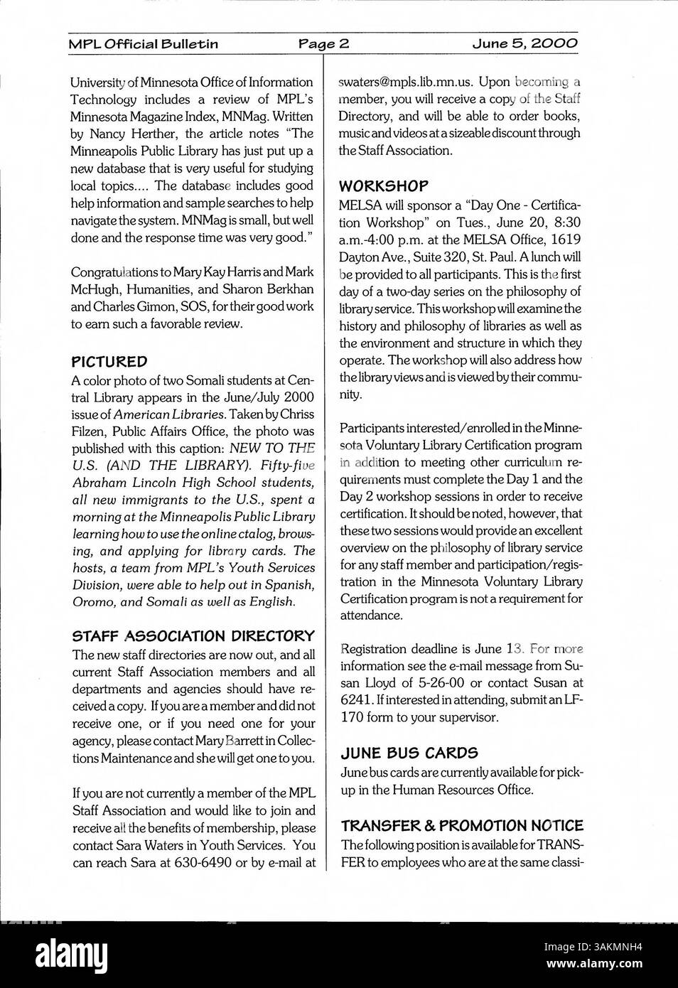 The 2000 edition of the Minneapolis Public Library Official Bulletin is ...