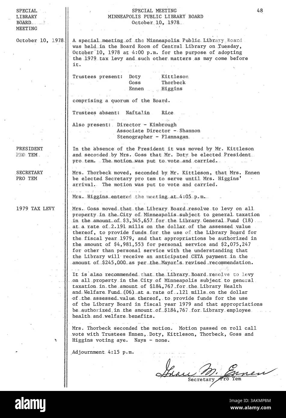 The 1978 minutes of the Minneapolis Public Library Board of Directors ...