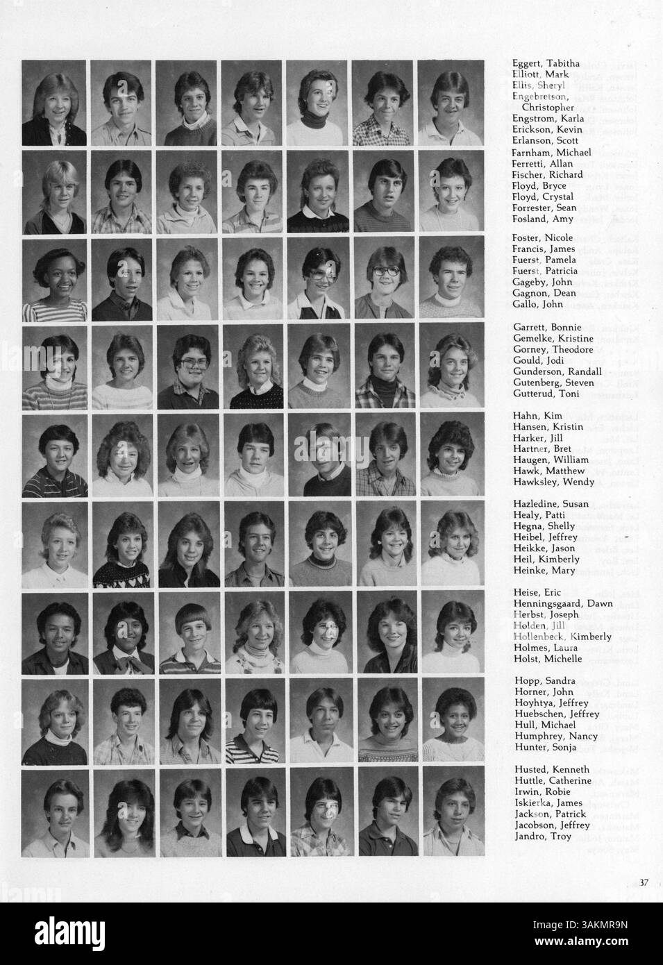 The 1984 'Daydreams' yearbook from Brooklyn Junior High School documents the school year of 1977 ...