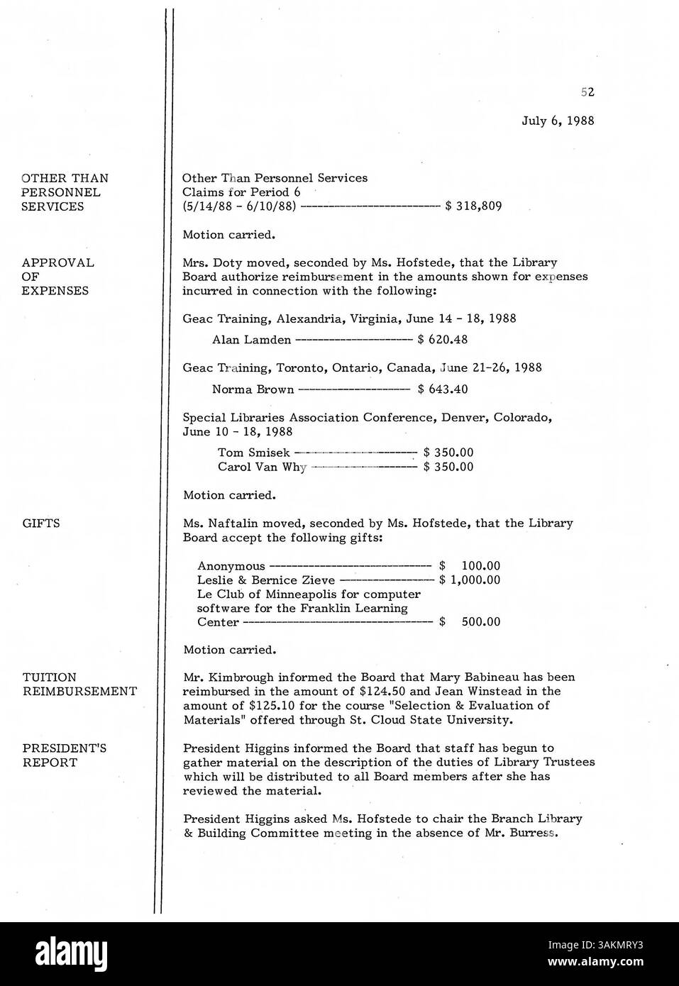 1988 meeting minutes from Black and White Stock Photos & Images - Alamy