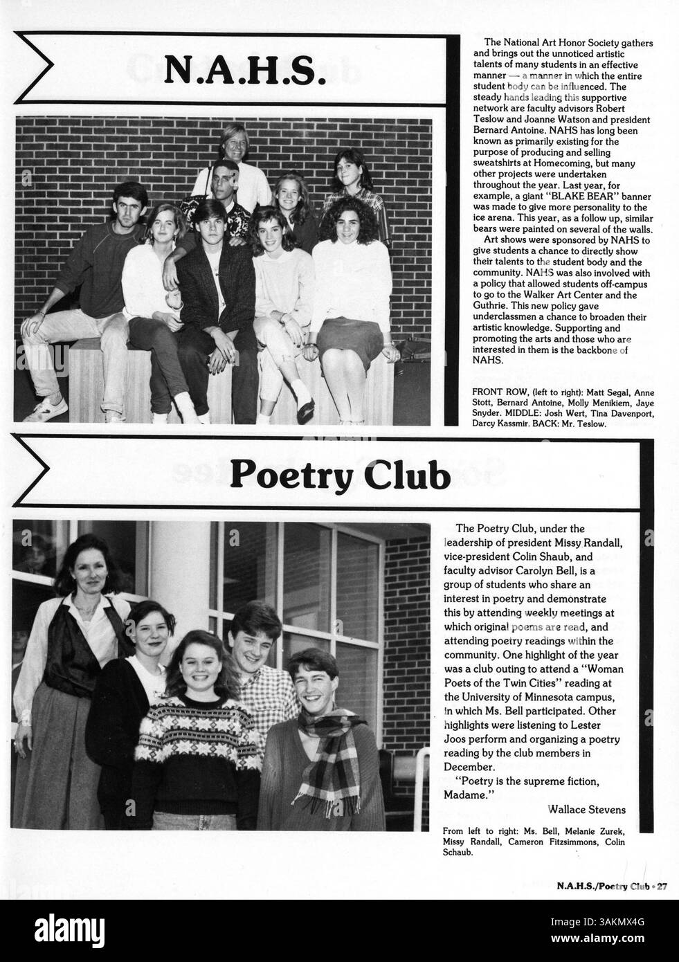 The Blake Yearbook 1987, 'Reflections,' highlights the achievements and ...