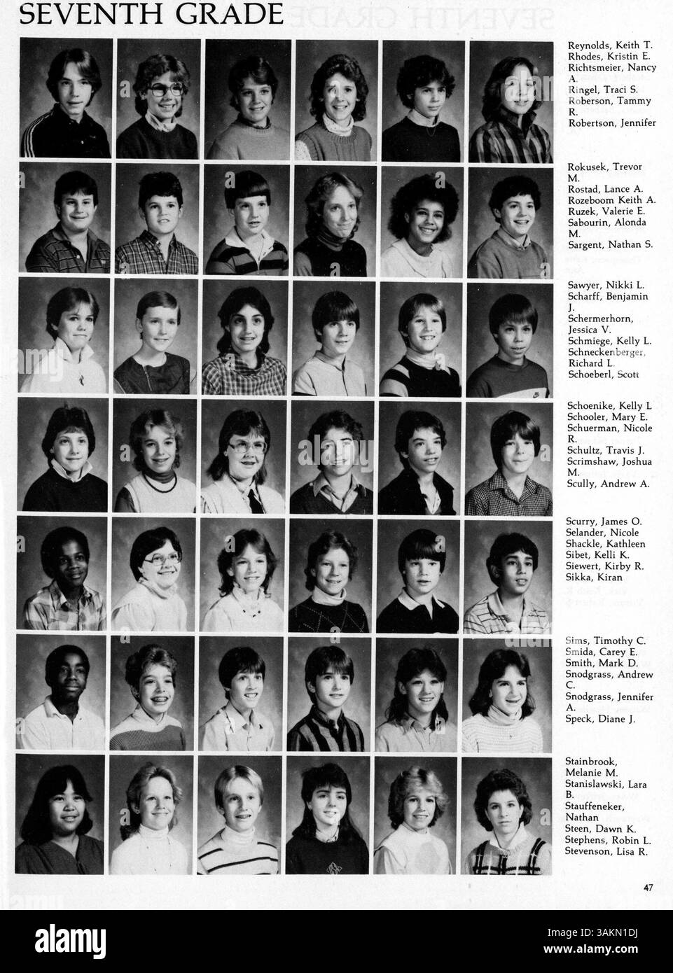 The 1985 'Knights' yearbook from North View Jr. High documents the key ...