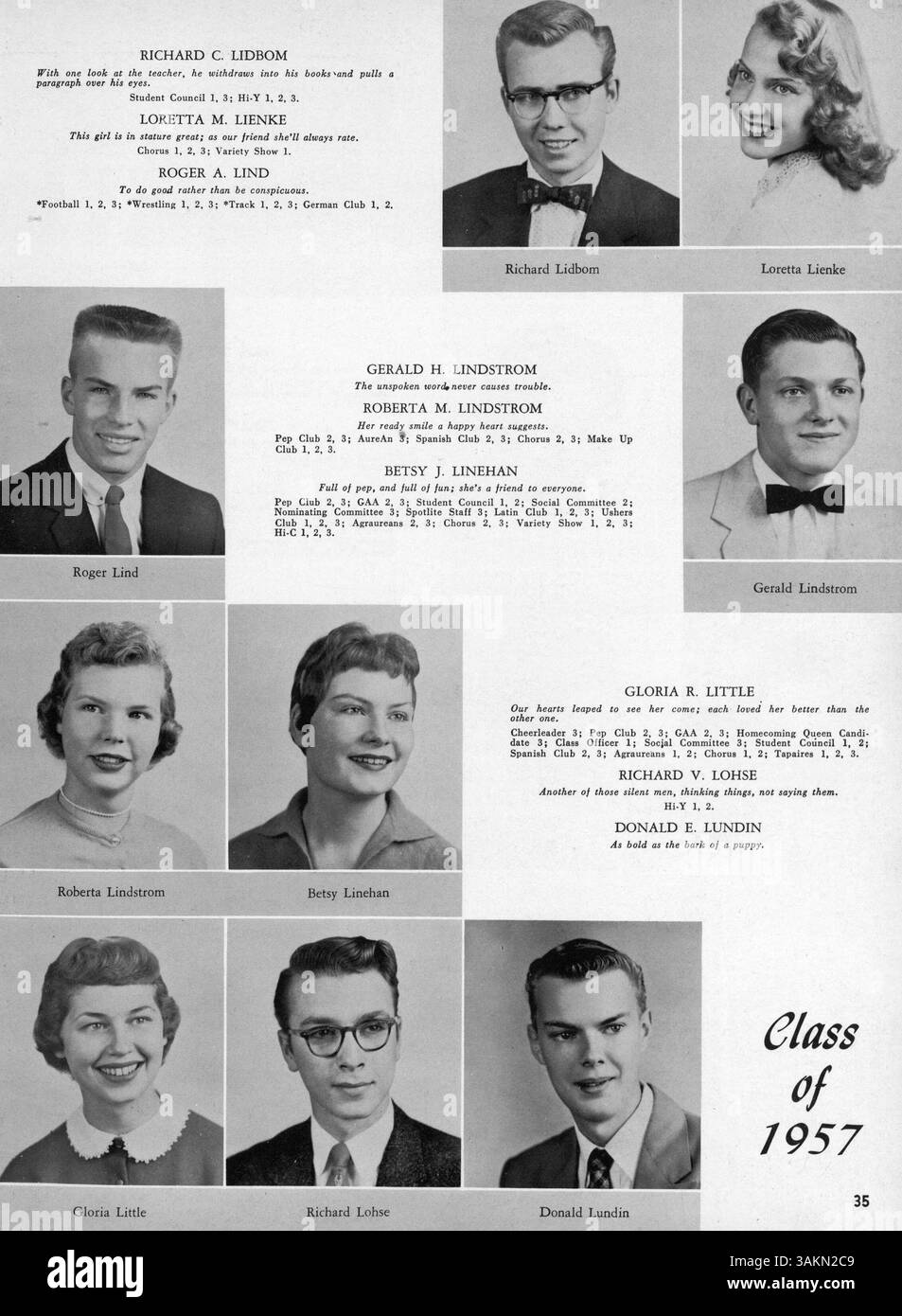 The 1957 Aurean Yearbook from Richfield High School captures the ...