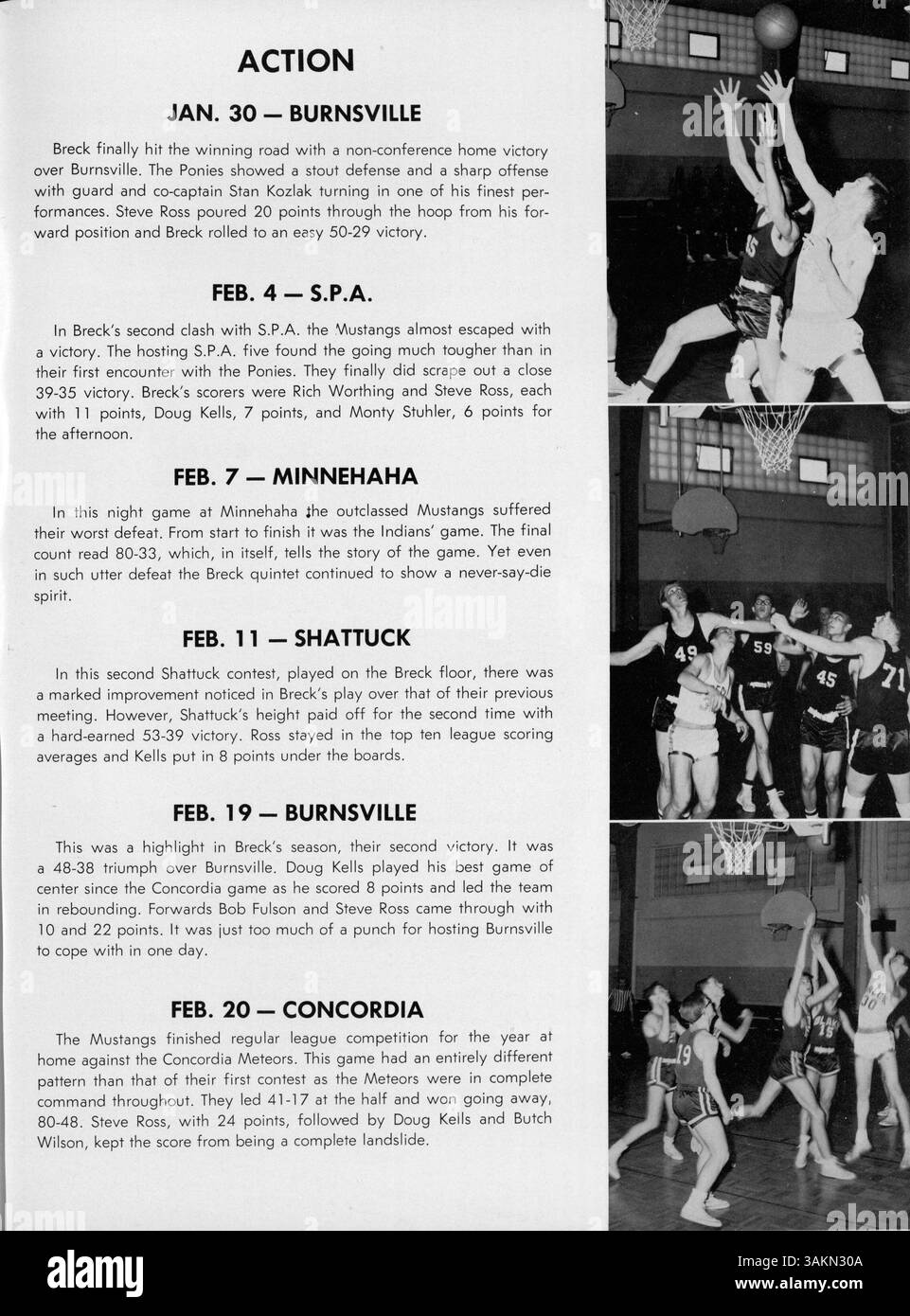 This 1958 Breck School yearbook highlights the students, faculty, clubs ...