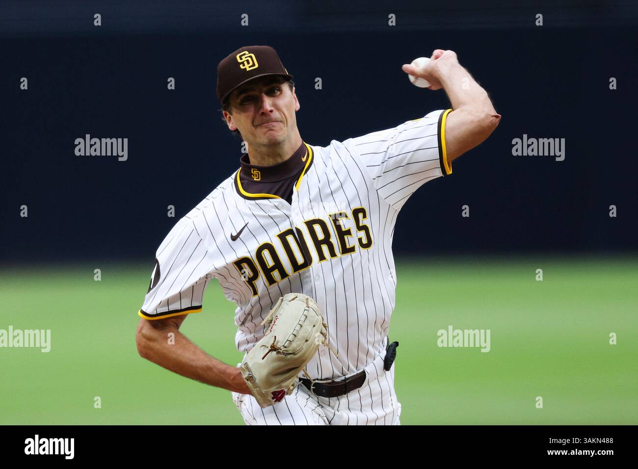 San Diego Padres starting pitcher Kyle Hart works against the Colorado ...