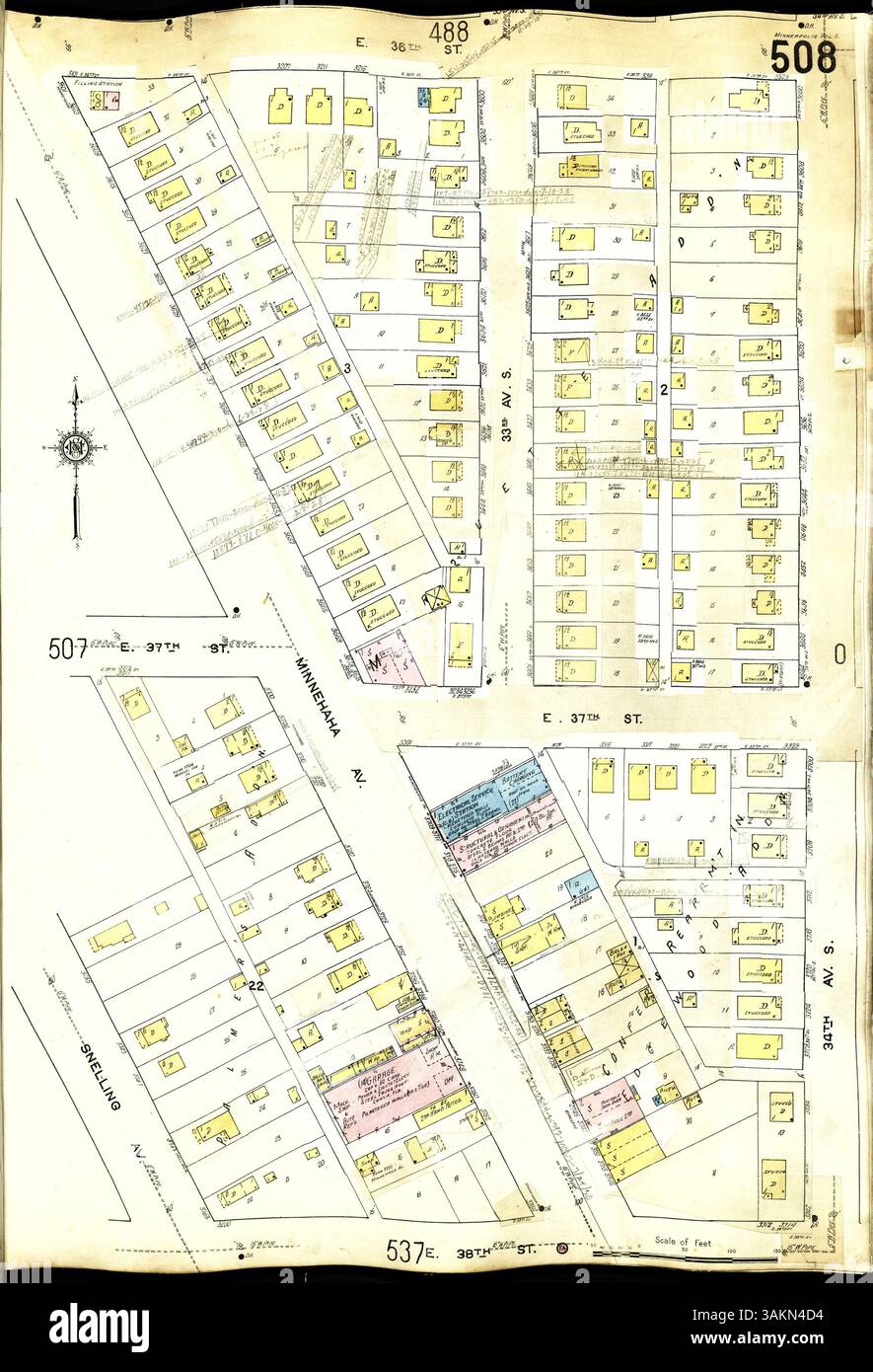 The fifth volume of Sanborn Insurance Maps for Minneapolis documents ...